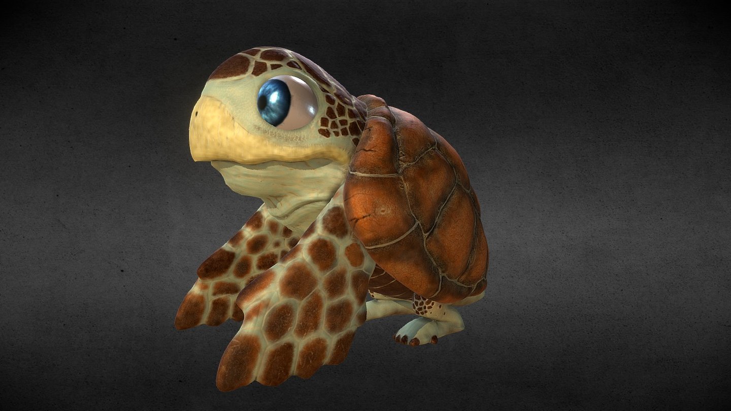 Little Turtle =) - 3D model by Davata [42474e4] - Sketchfab