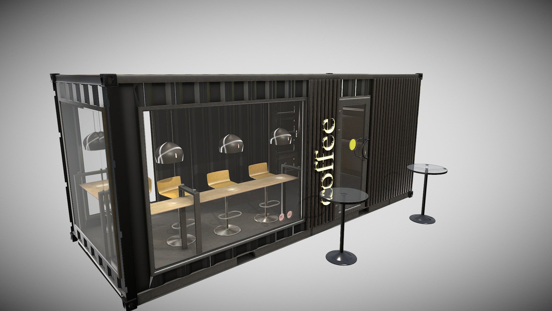 cafe_2_v3 - 3D model by hantalele [4248a33] - Sketchfab