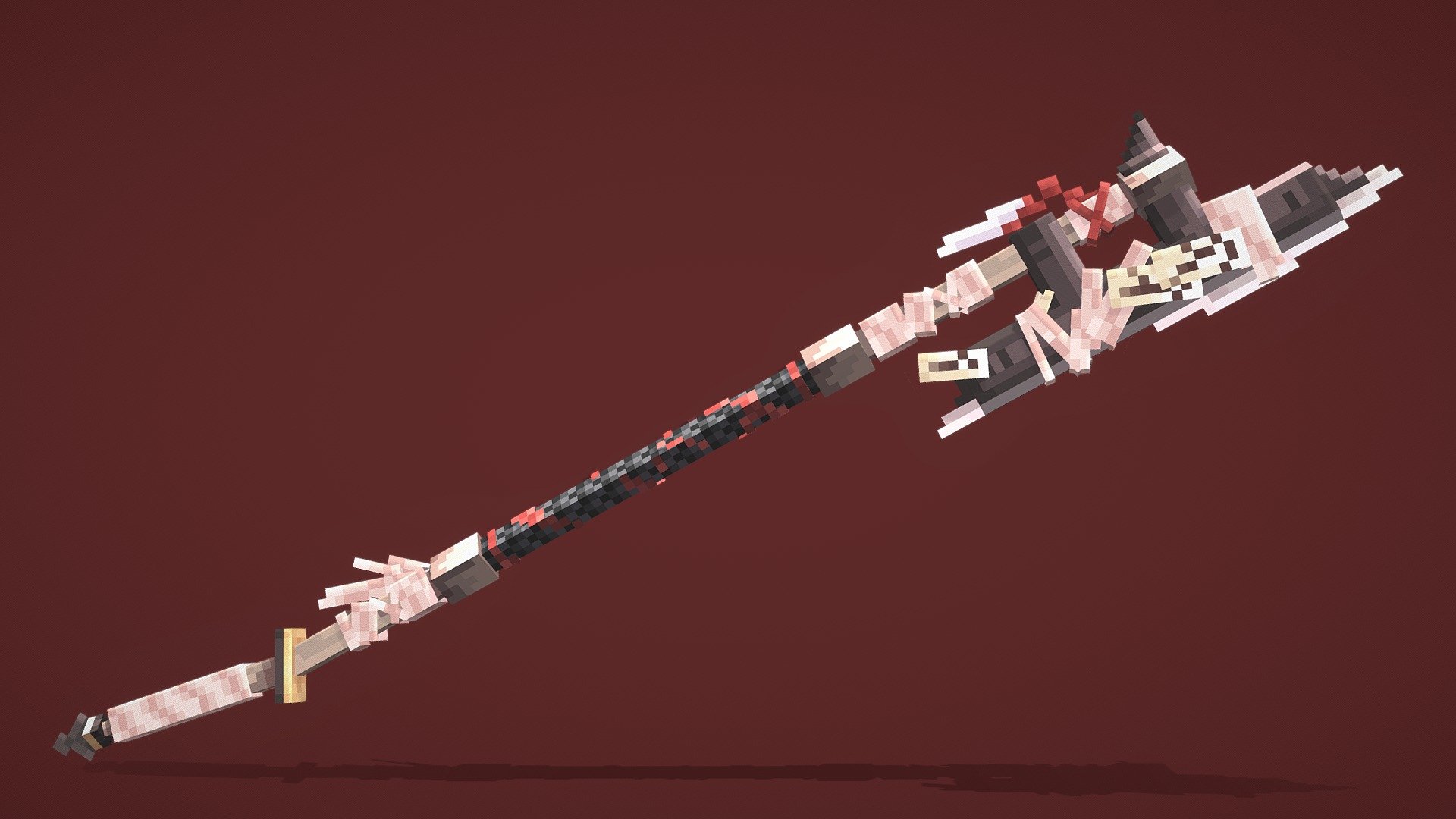 Fantasy Weapon - Bahamut, Halberd [Minecraft] - 3D model by PierceTH ...