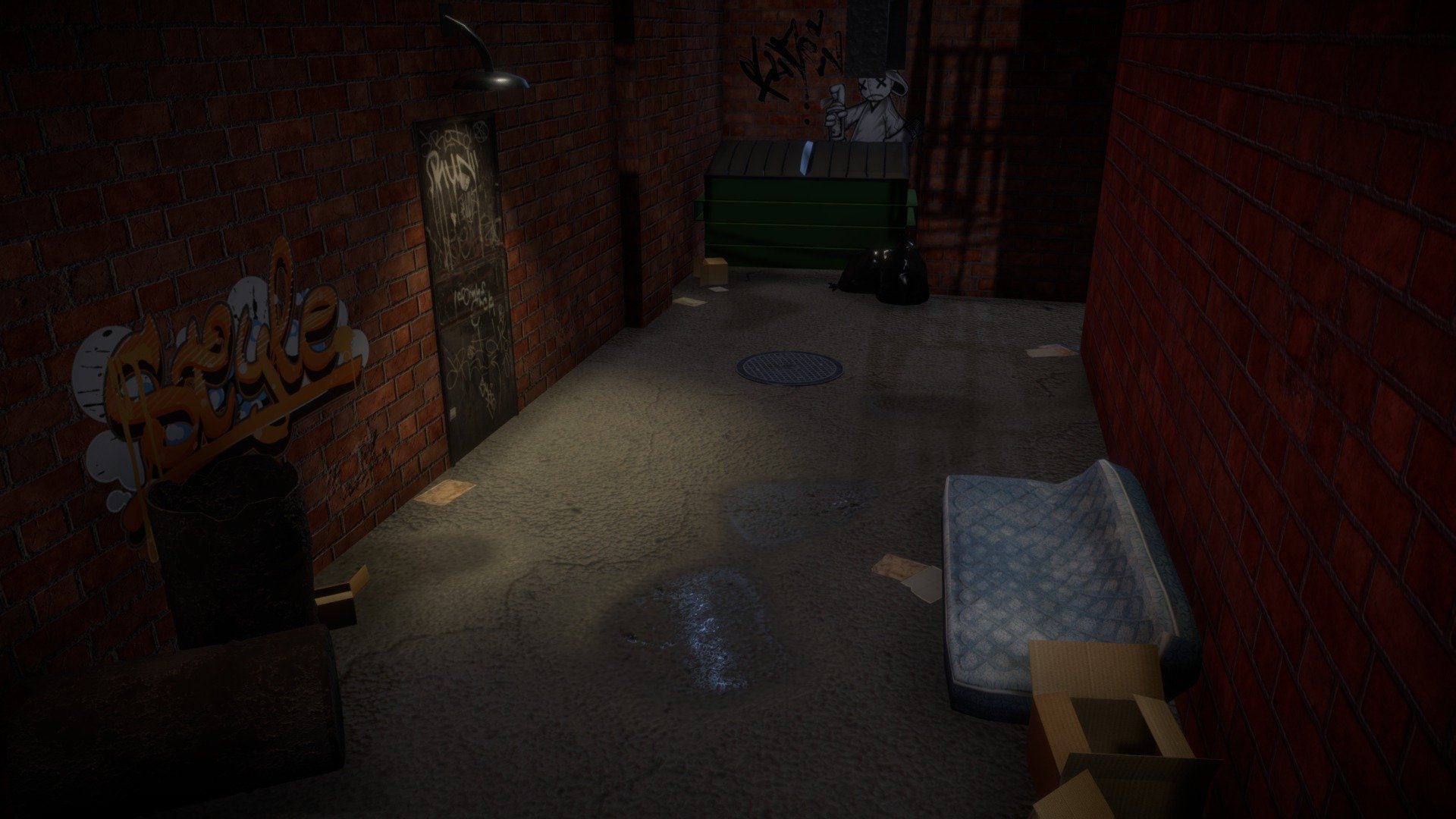 Back Alley - 3D model by Daerik [424cb39] - Sketchfab