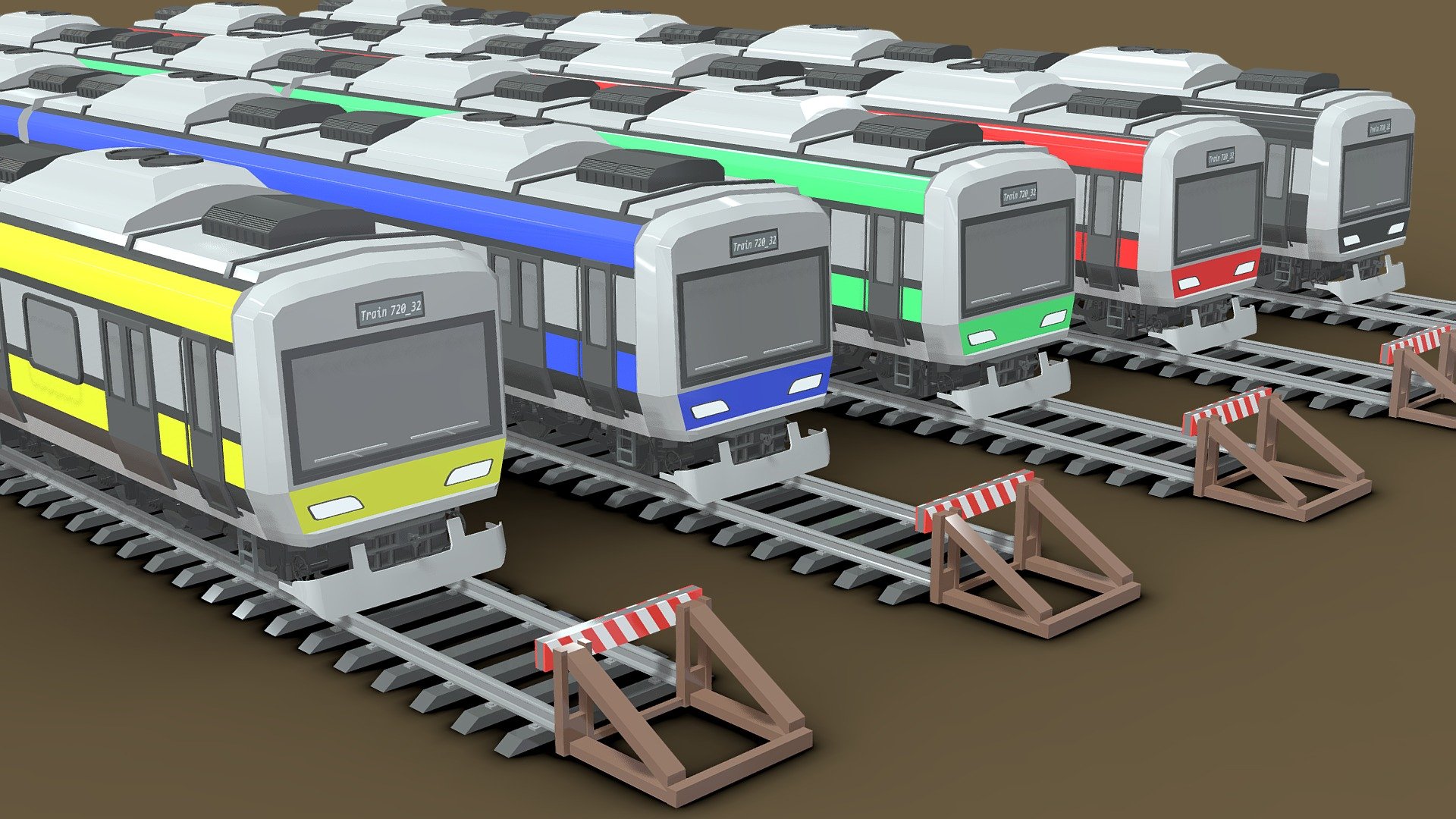 3D Low_ Poly Train Model # 3 - 3D model by Sidra (@Sidramax) [424f777 ...