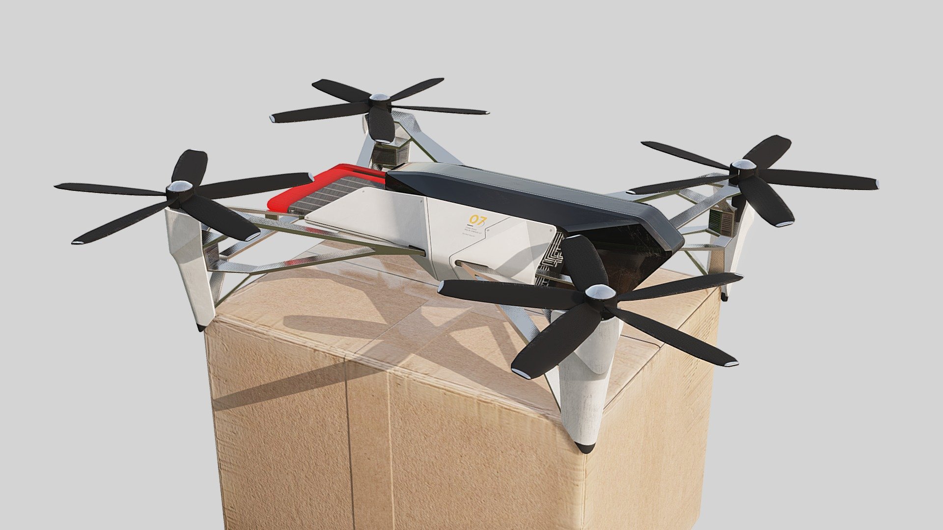 Cargo Drone - 3D model by mhess (@mhess.ads) [42507df] - Sketchfab