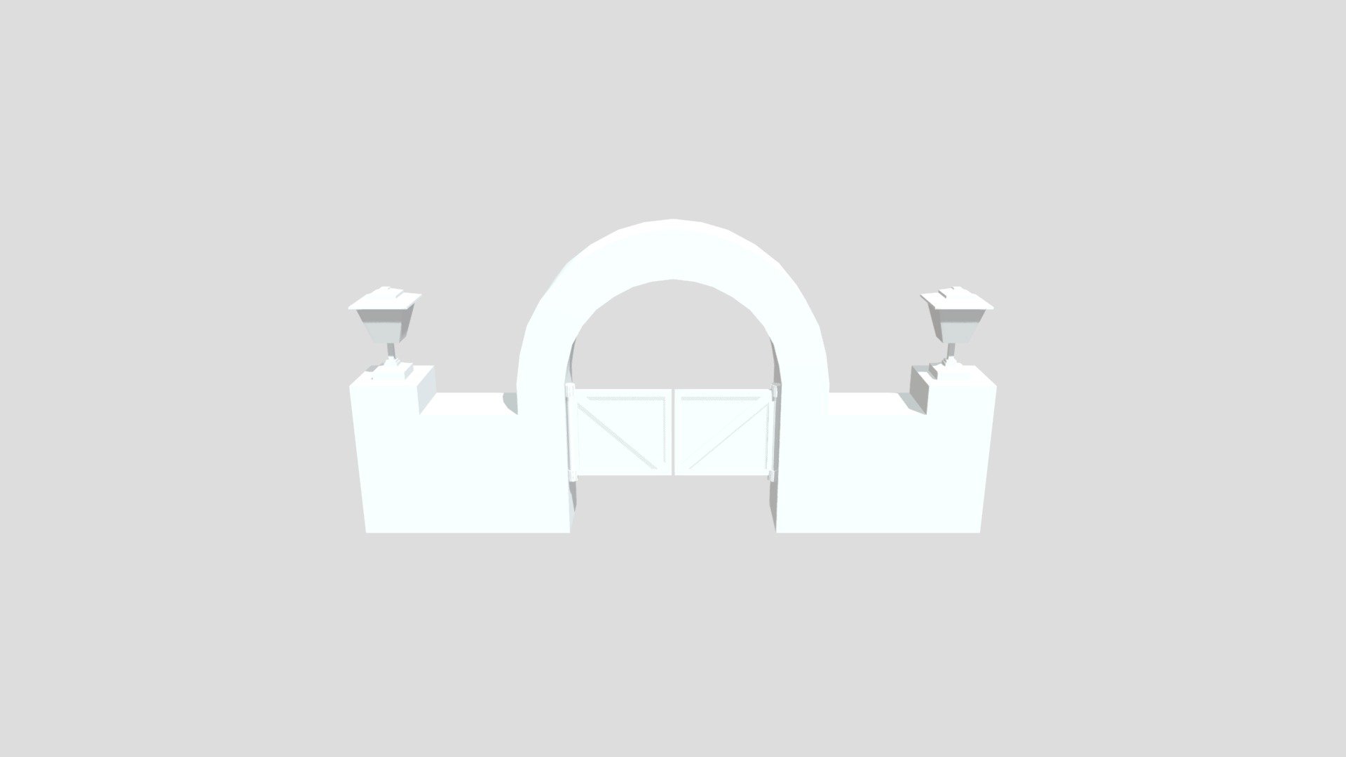 Double Door Gate - Download Free 3D model by svmmy416 [4251d5c] - Sketchfab