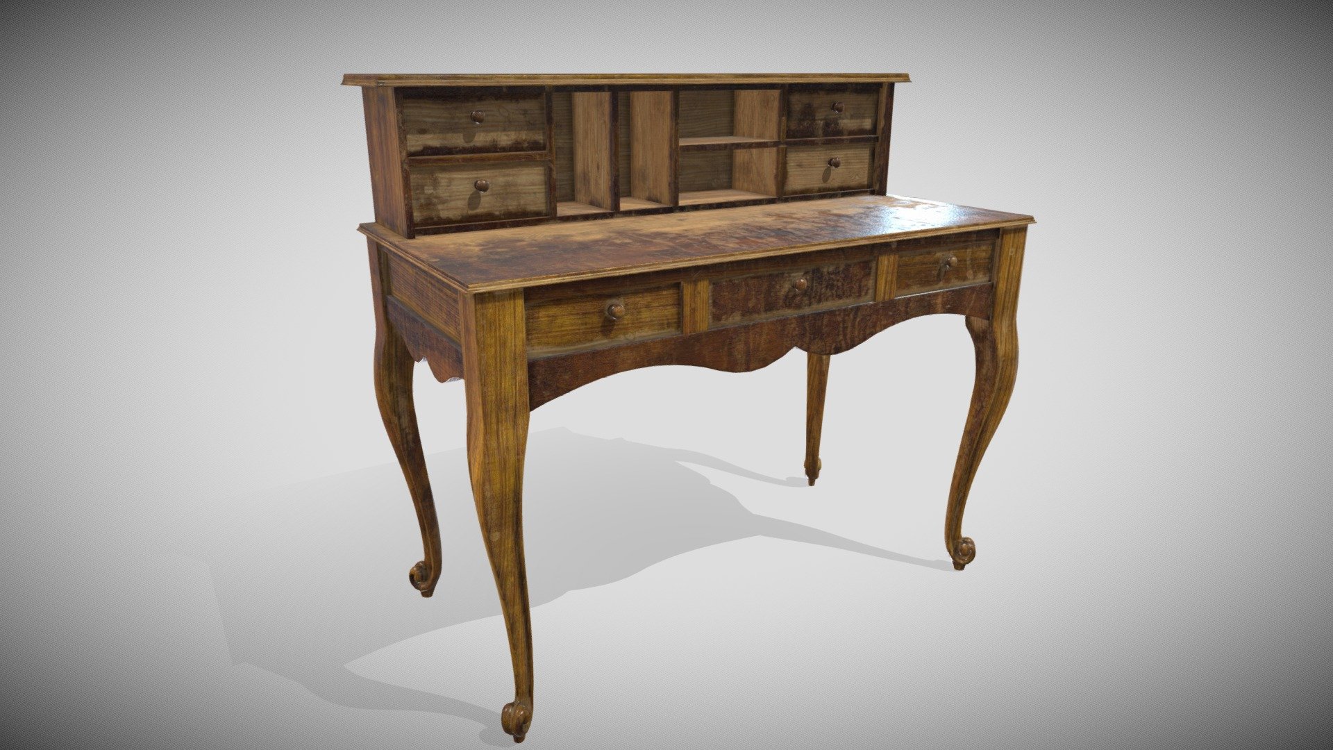 Writing Desk - Scrittoio - Buy Royalty Free 3D model by Francesco ...