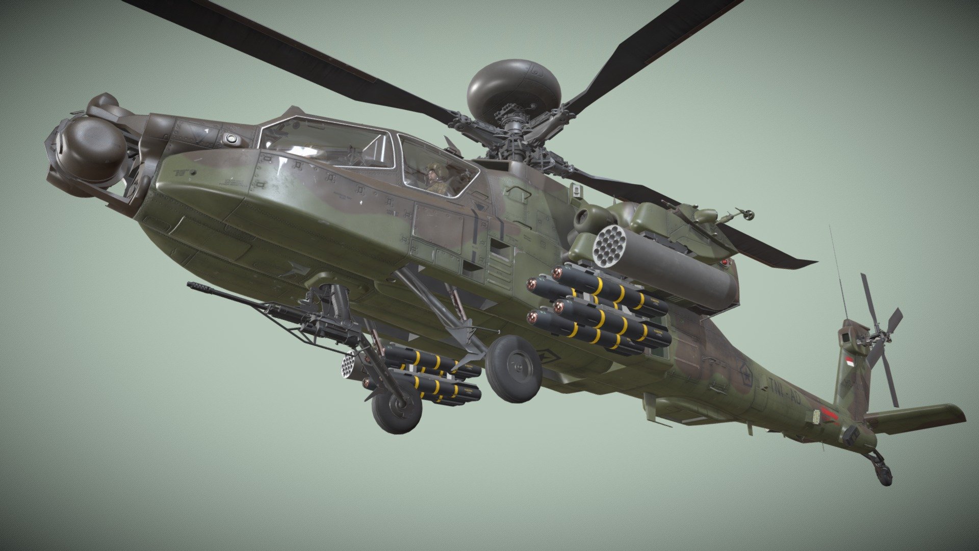 Apache AH-64E Guardian Indonesia Basic - Buy Royalty Free 3D model by ...