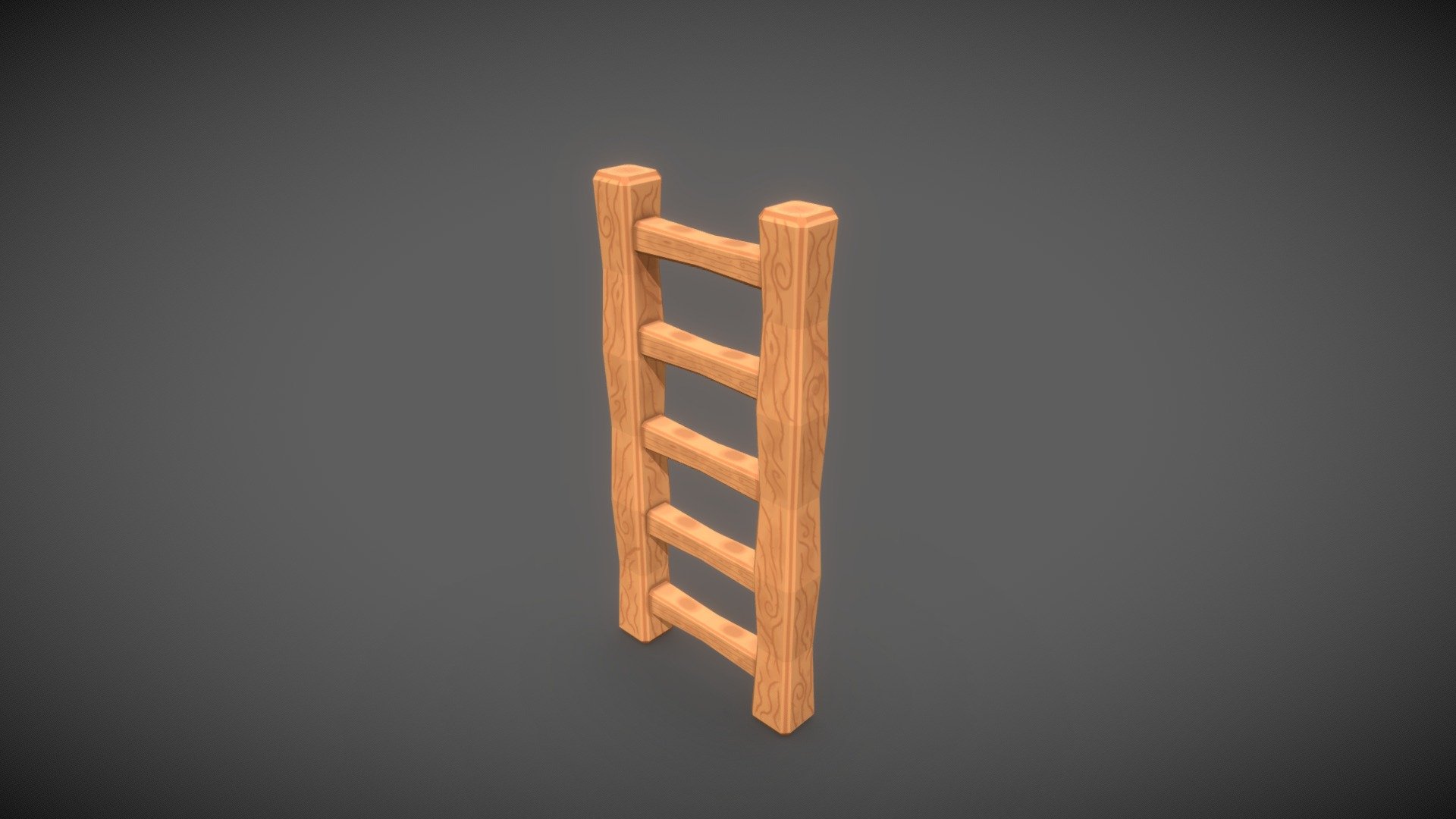 Low-Poly Style | Wood Ladder - 3D model by Diggi (@mdiggi) [425d0cb ...