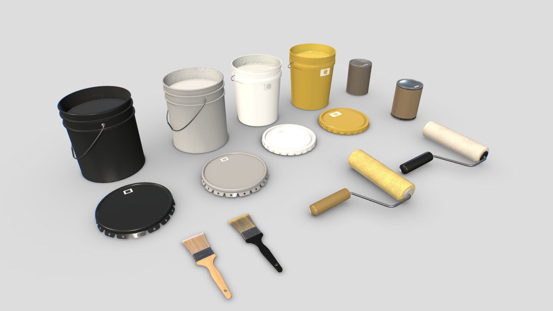 Paint Tools - Buy Royalty Free 3D model by 32cm [425e8d9] - Sketchfab Store