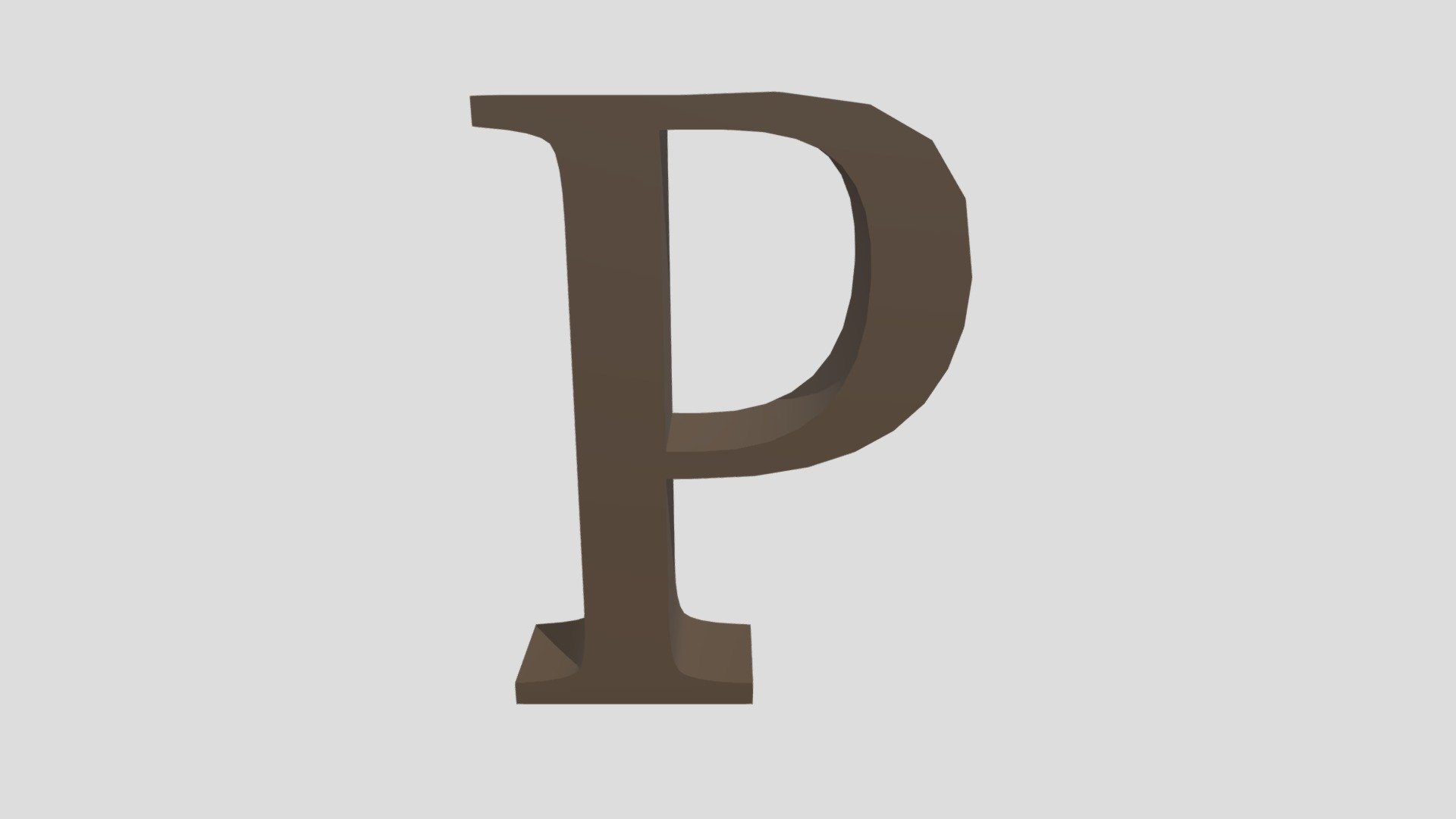 Chocolade Letter P - 3D model by Kimberley Lips (@Waecholo) [425ece5 ...