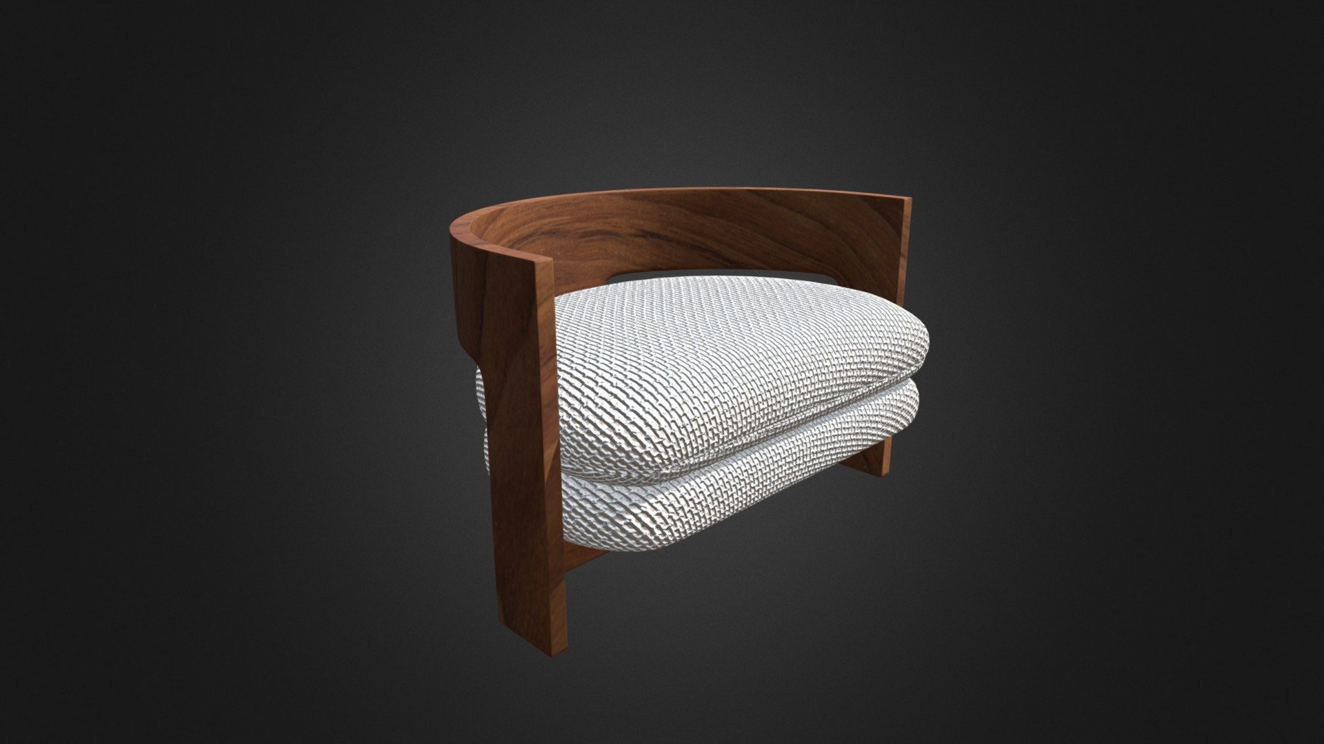 Round Wooden Armchair - Buy Royalty Free 3D model by cgaxis [425f08f ...