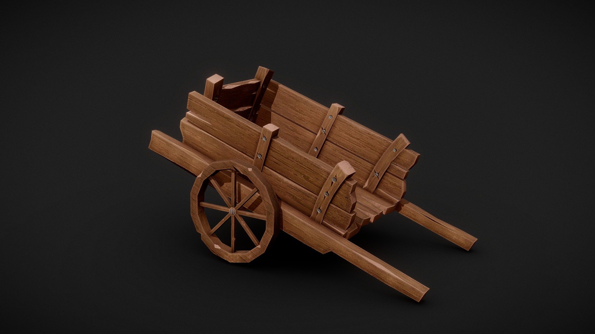 Stylized Wooden Cart - 3D model by Moon Cube Studios (@KinanArts ...