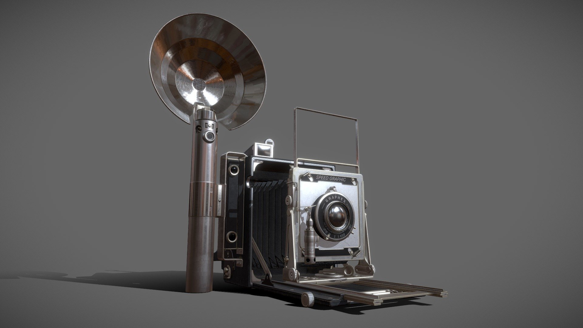 Speed Graphic Camera (1947) - 3D model by elisjons [4263f9e] - Sketchfab