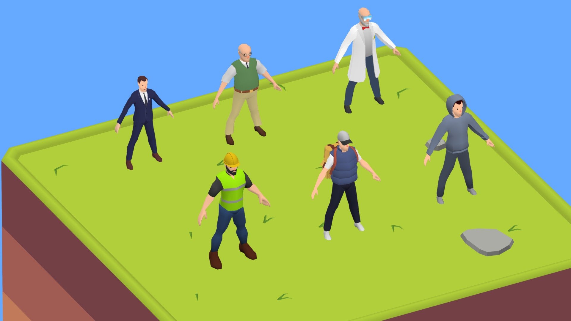 Low Poly Characters - Buy Royalty Free 3D model by cubemelongames ...