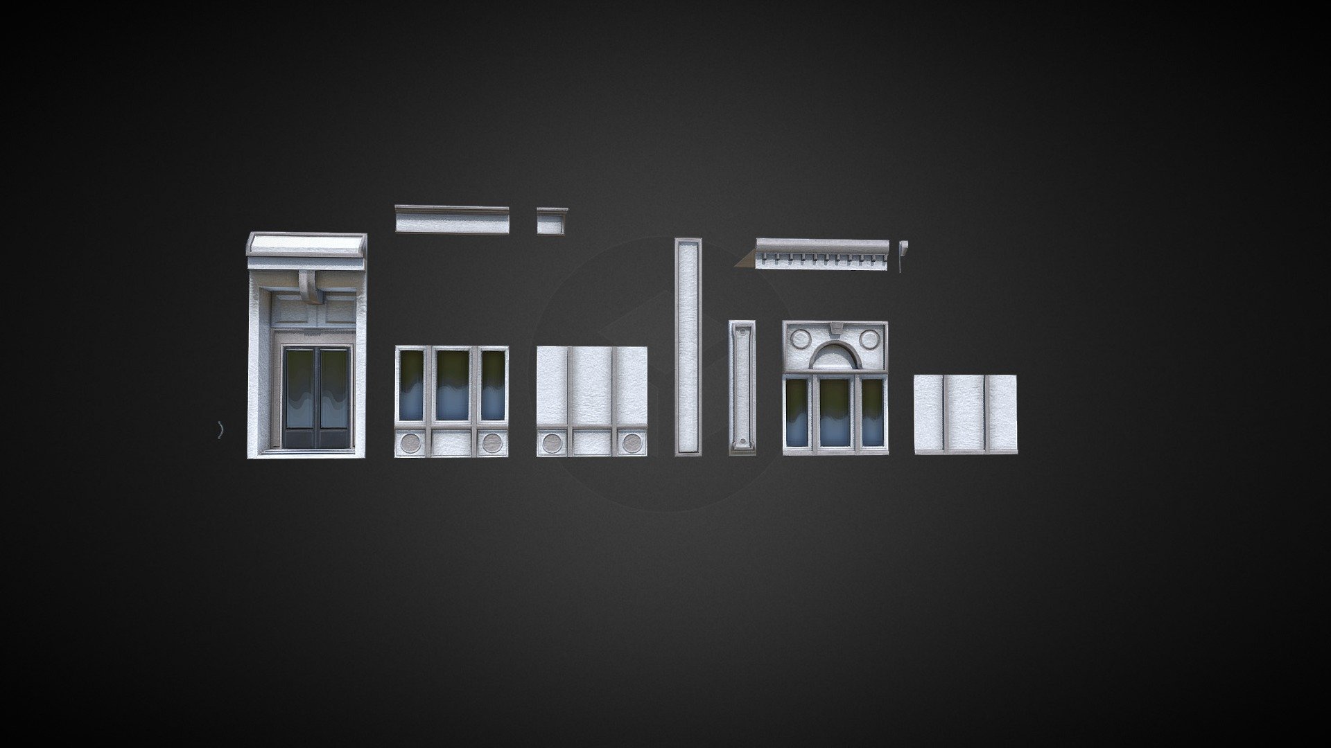 Pack Modular Building A - 3D model by Arcess [426ab20] - Sketchfab
