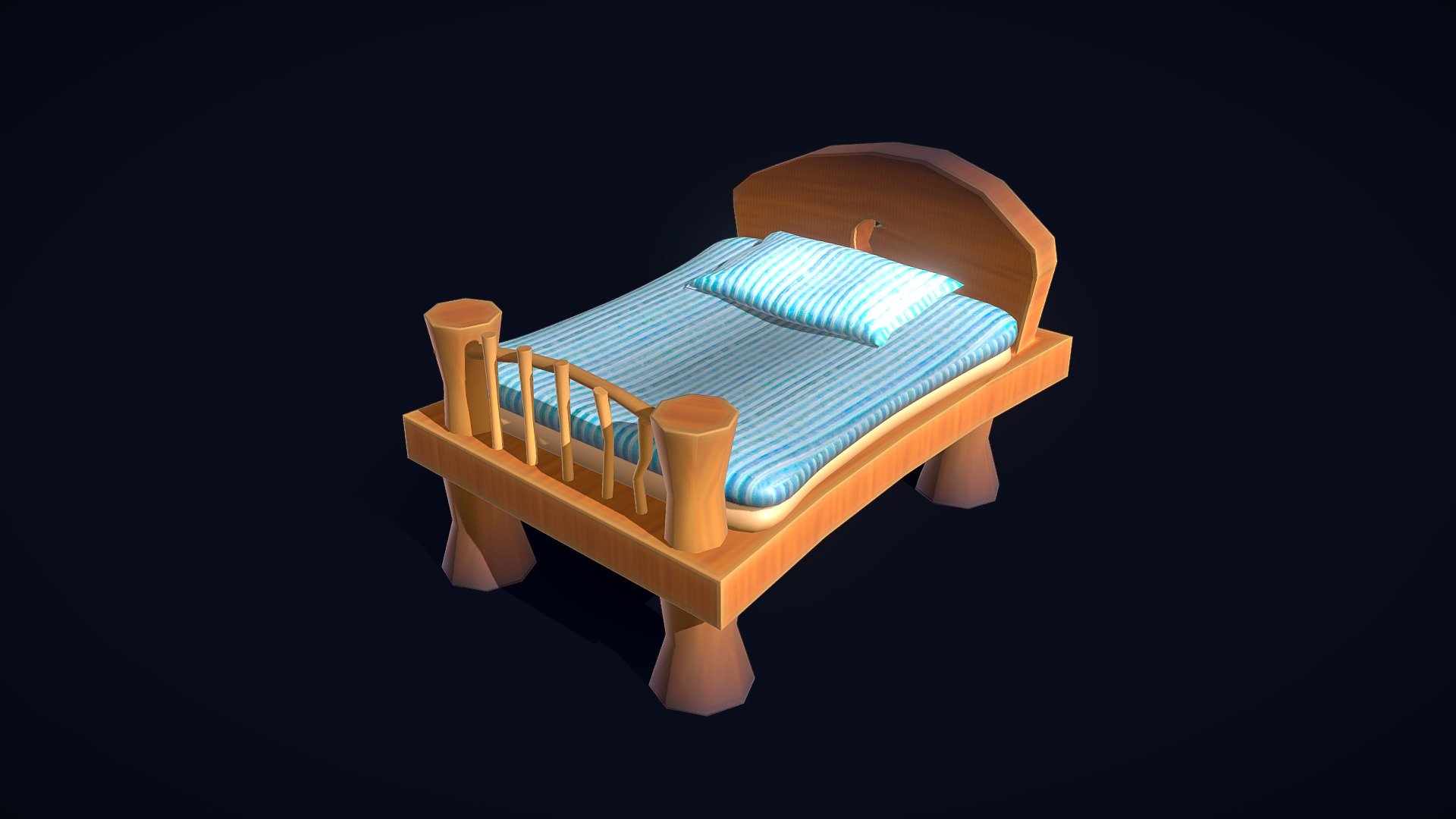 Cartoon Bed - Download Free 3D model by MrPuppet [426c14a] - Sketchfab