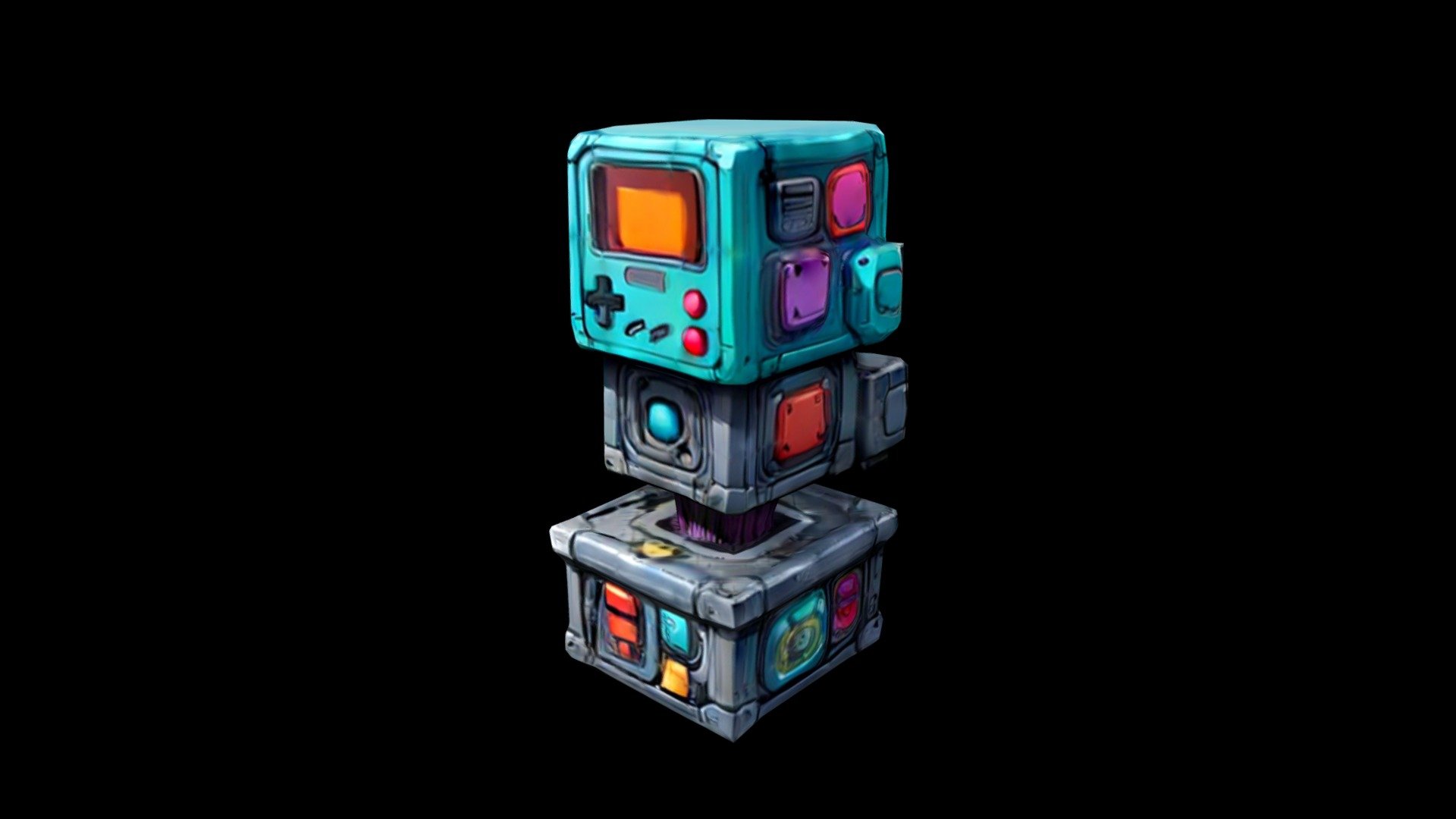 "Stacked Cube Robot" - Download Free 3D model by klrxyz [426eb89] - Sketchfab