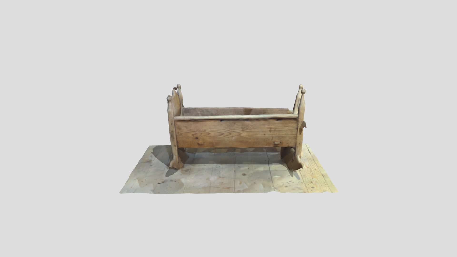 wooden cradle - Download Free 3D model by iedu360.eu [426ec05] - Sketchfab