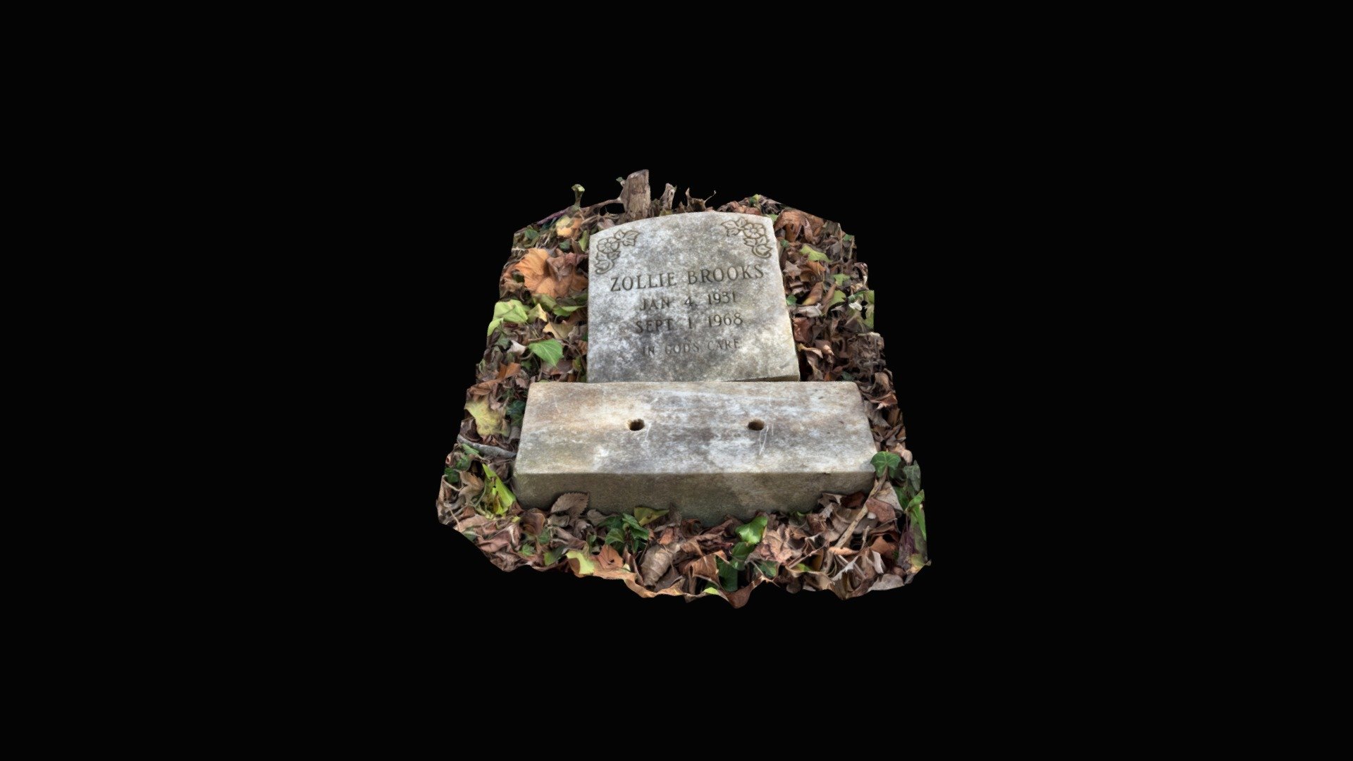 Zollie Brooks Grave Marker - Download Free 3D model by Virtual Curation Lab (@virtualcurationlab ...