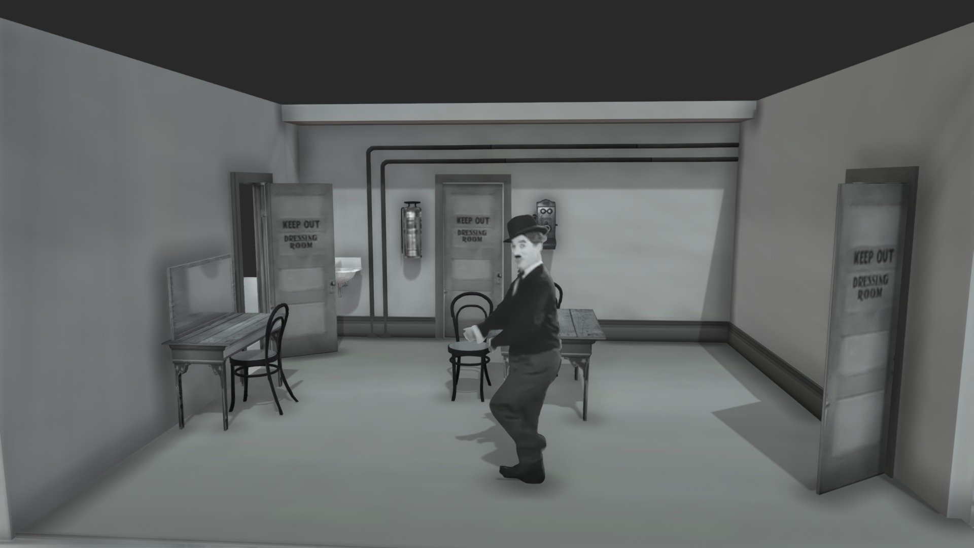 Charlie Chaplin in VR - 3D model by Something [426f35b] - Sketchfab