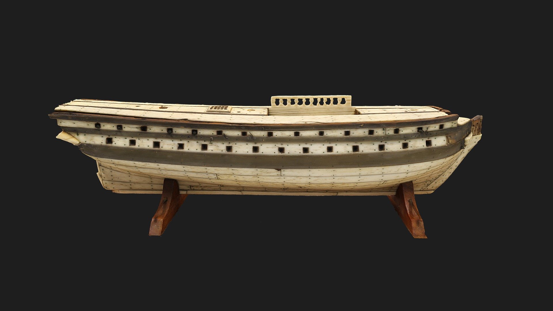 1989-1 Model of an incomplete ship of the line - 3D model by ...