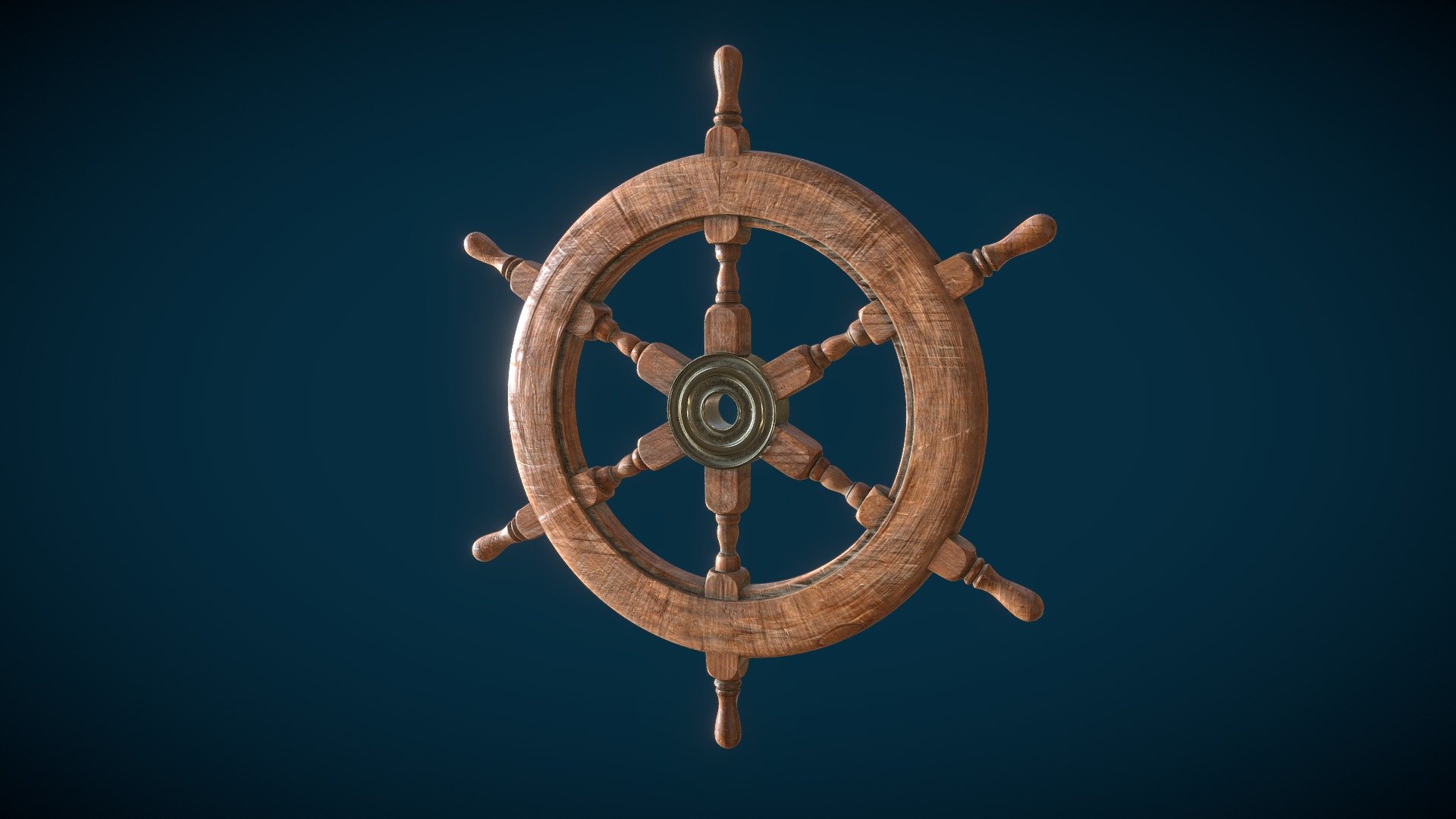 Ship Navigation Steering wheel Low-poly 3D model - 3D model by omar ...