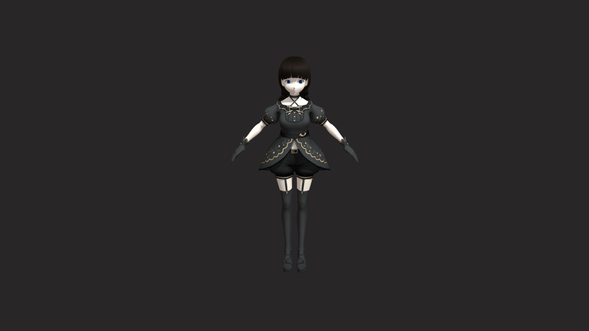 character girl #12 (FBX) - Download Free 3D model by BELAZ (@asset_for ...