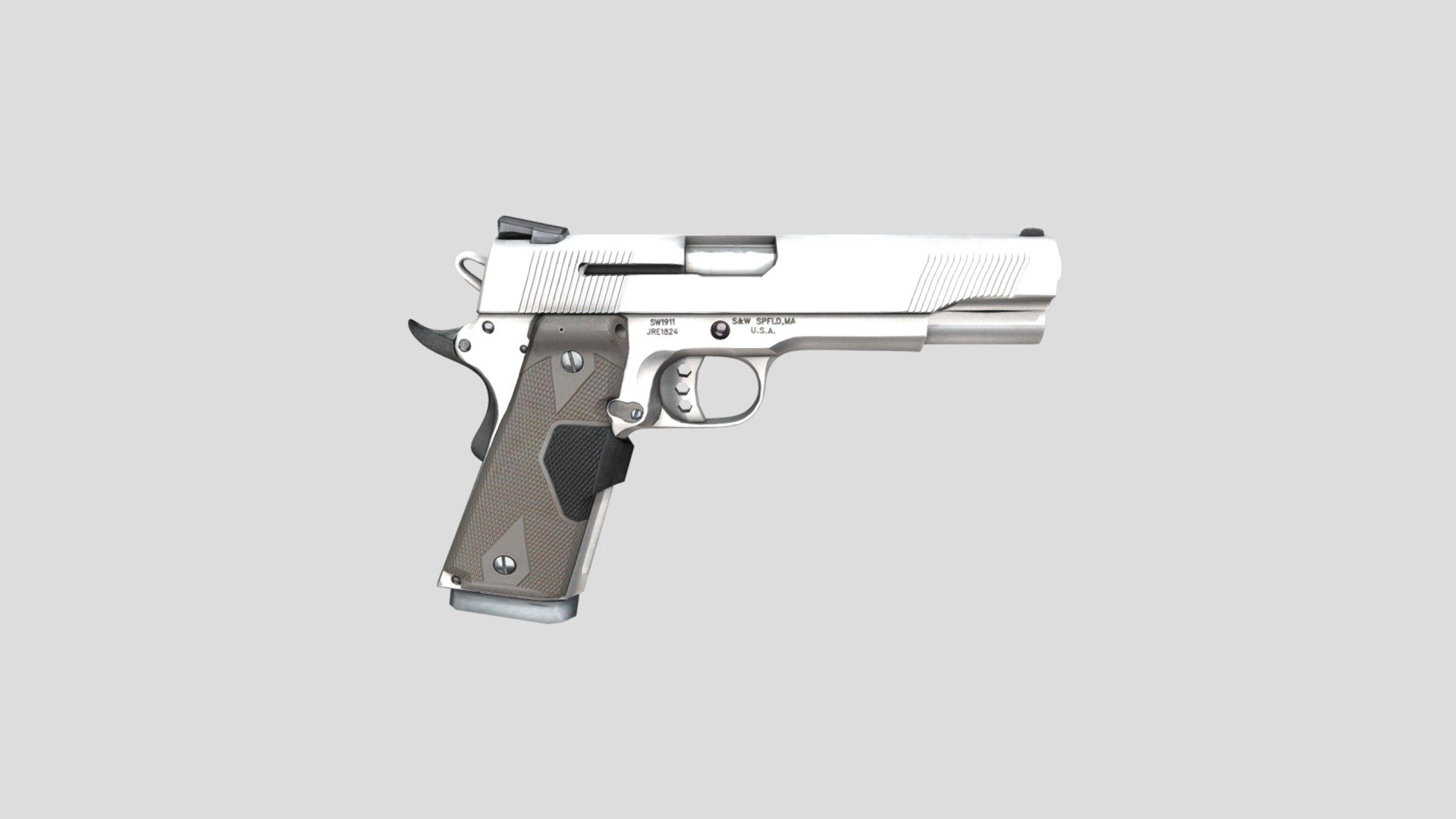 45 ACP Smith And Wesson 3D Model - Download Free 3D model by ...