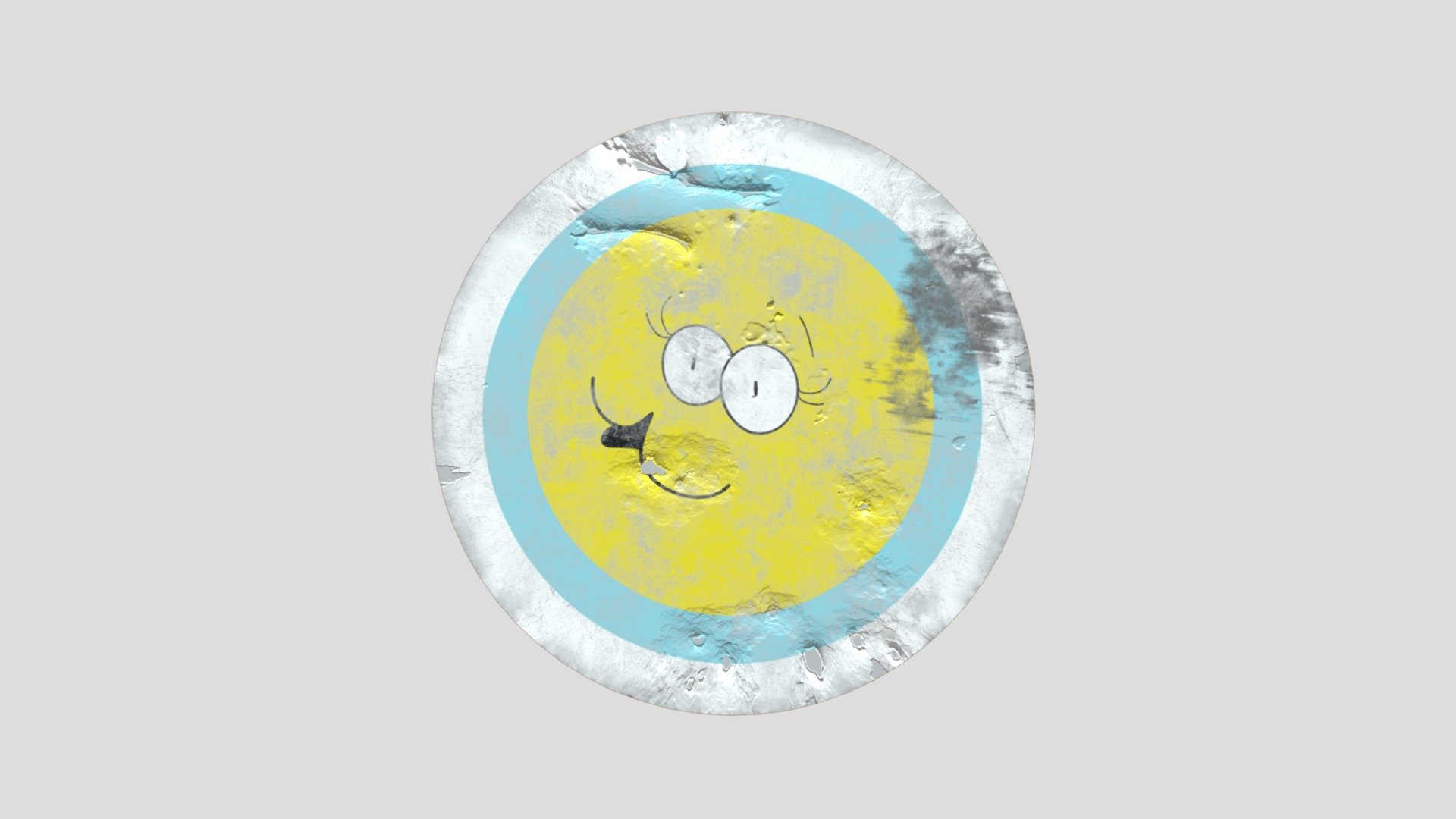 Smiley Face Sticker - Download Free 3D model by RadioactiveAG [427bcd2 ...