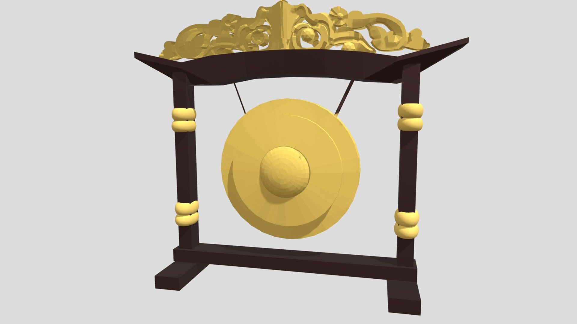 Gong 3D - 3D model by egaregiani (@egaregiani20) [427cfd4] - Sketchfab