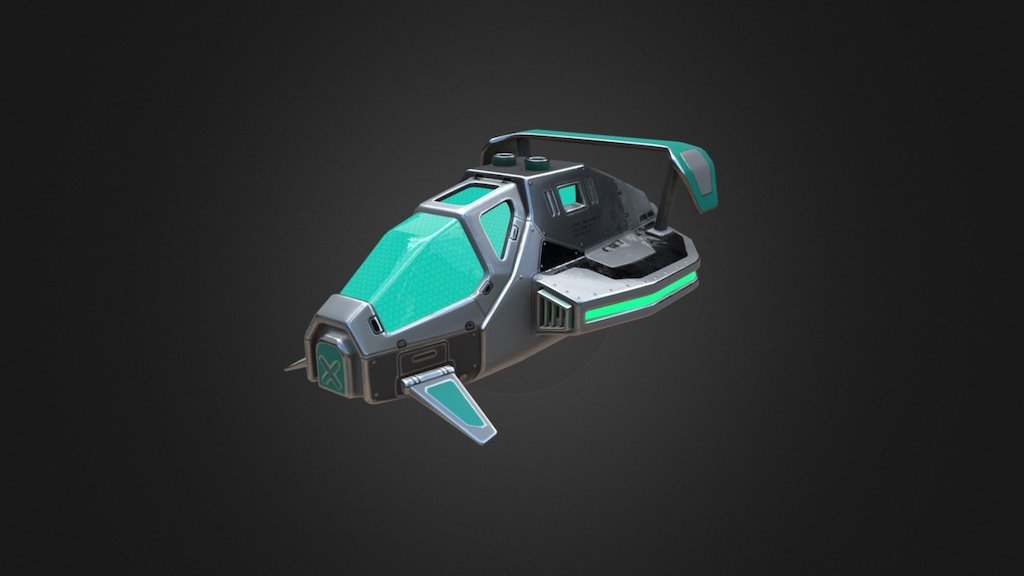 SH1 Sci Fi Speed HoverCraft - 3D model by AggroStudios (@aggro ...
