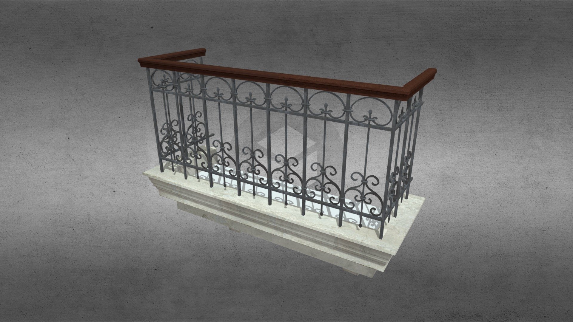 Balcon, balcony, años 30 - Download Free 3D model by mateochoque ...