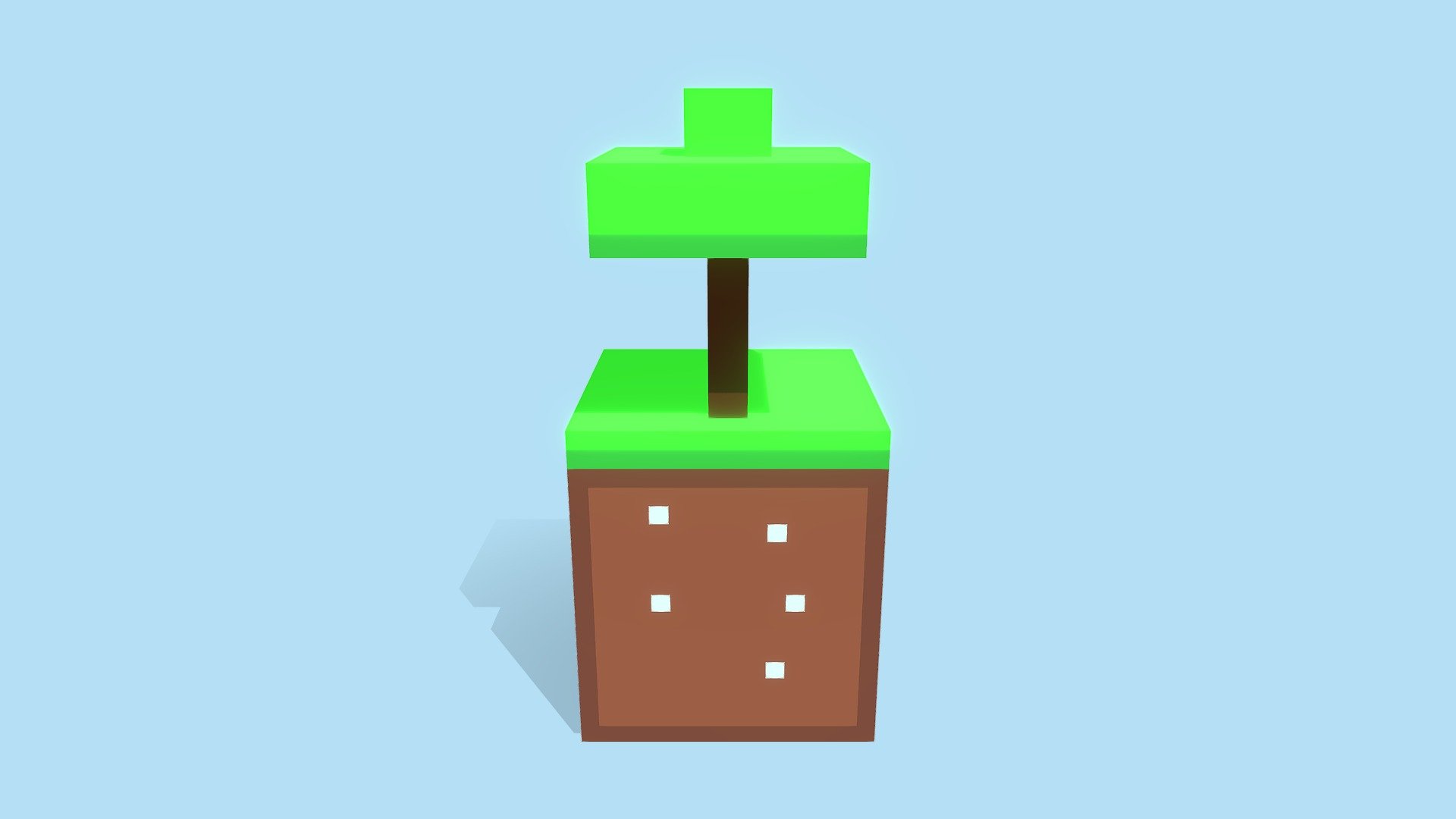big grass block with one tiny tree LOL - 3D model by gamedisc4486 ...