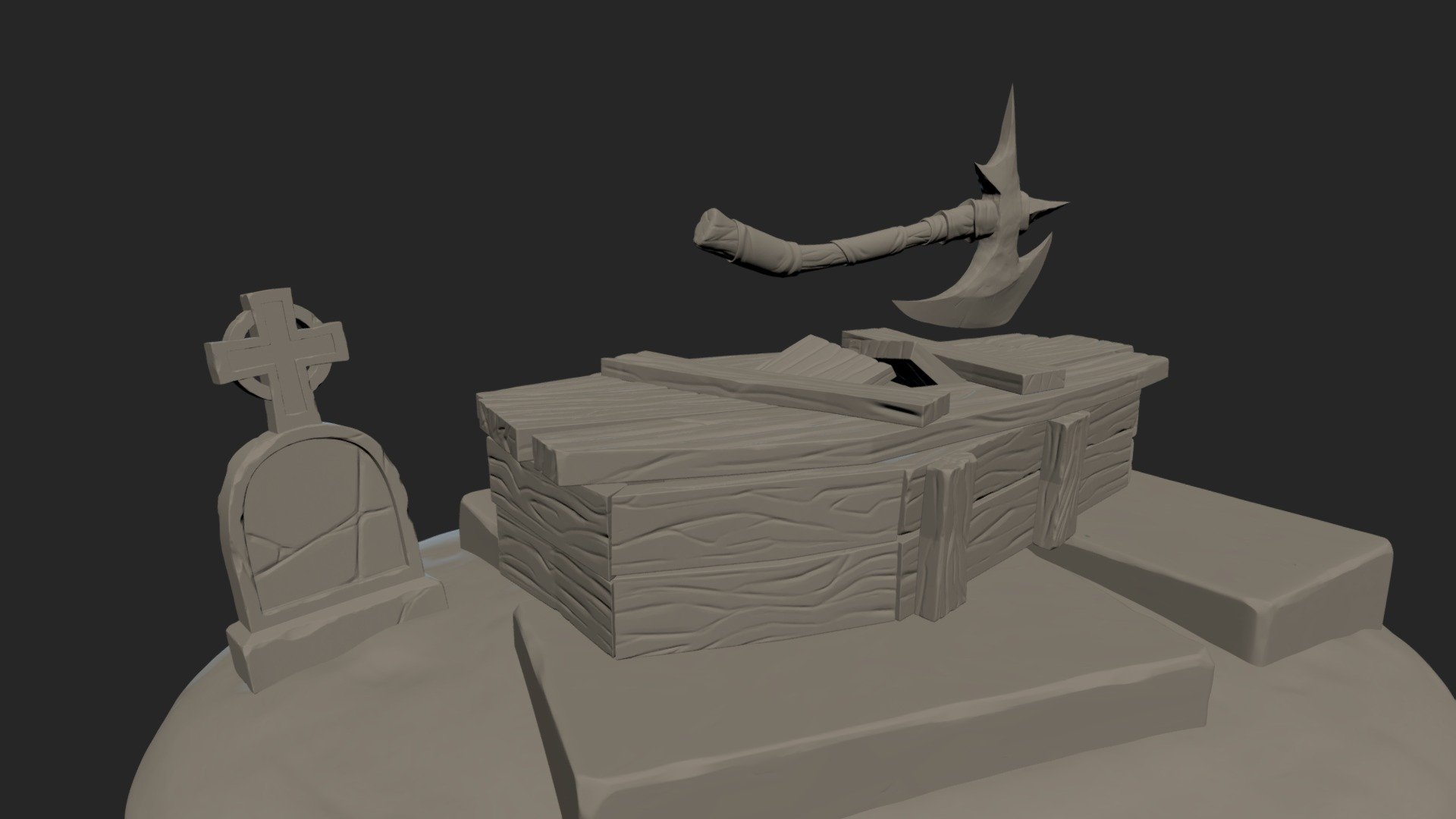 graveyard - 3D model by Siebe De Raes (@SiebeDeRaes) [428801d] - Sketchfab
