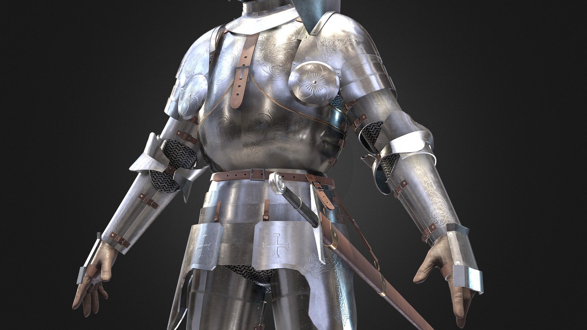 Medieval Knight Armor (Low-poly / Rigged) - Download Free 3D model by INKXO [4289139] - Sketchfab