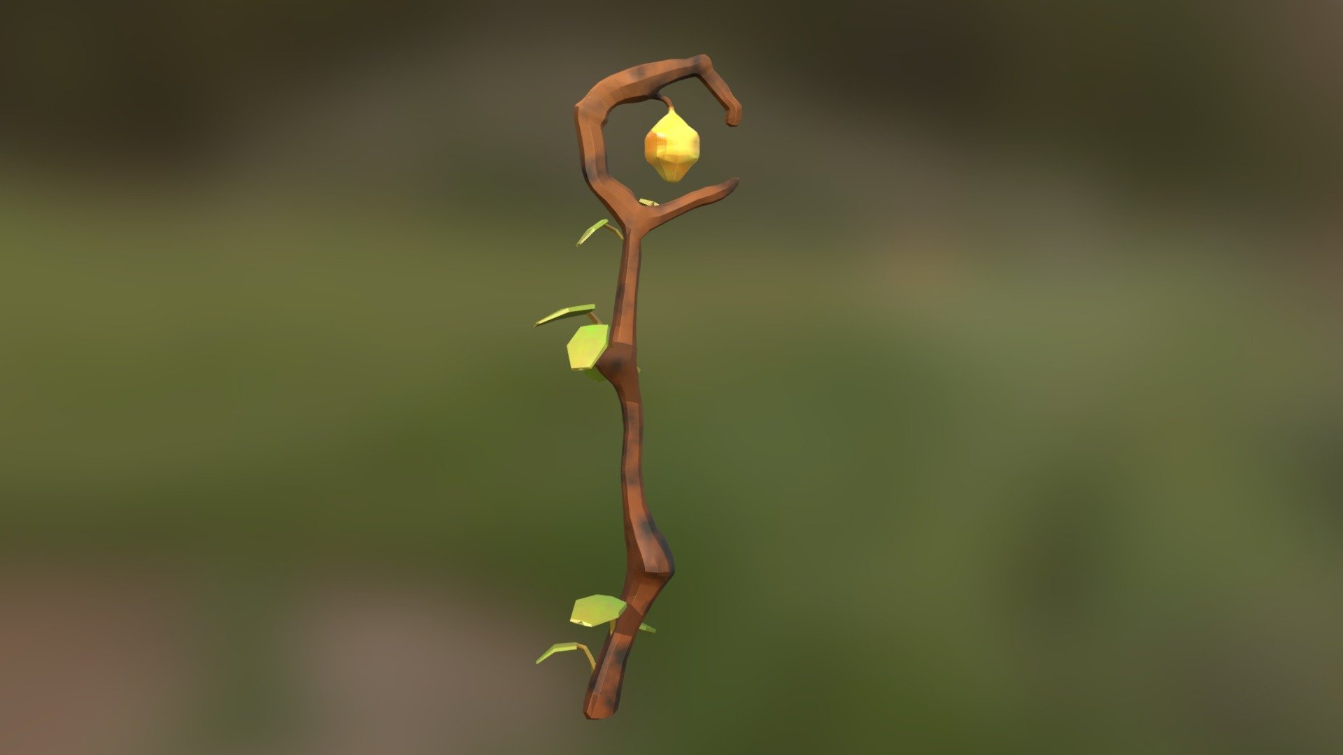 Wooden Magic Staff - Download Free 3D model by Fridge ...