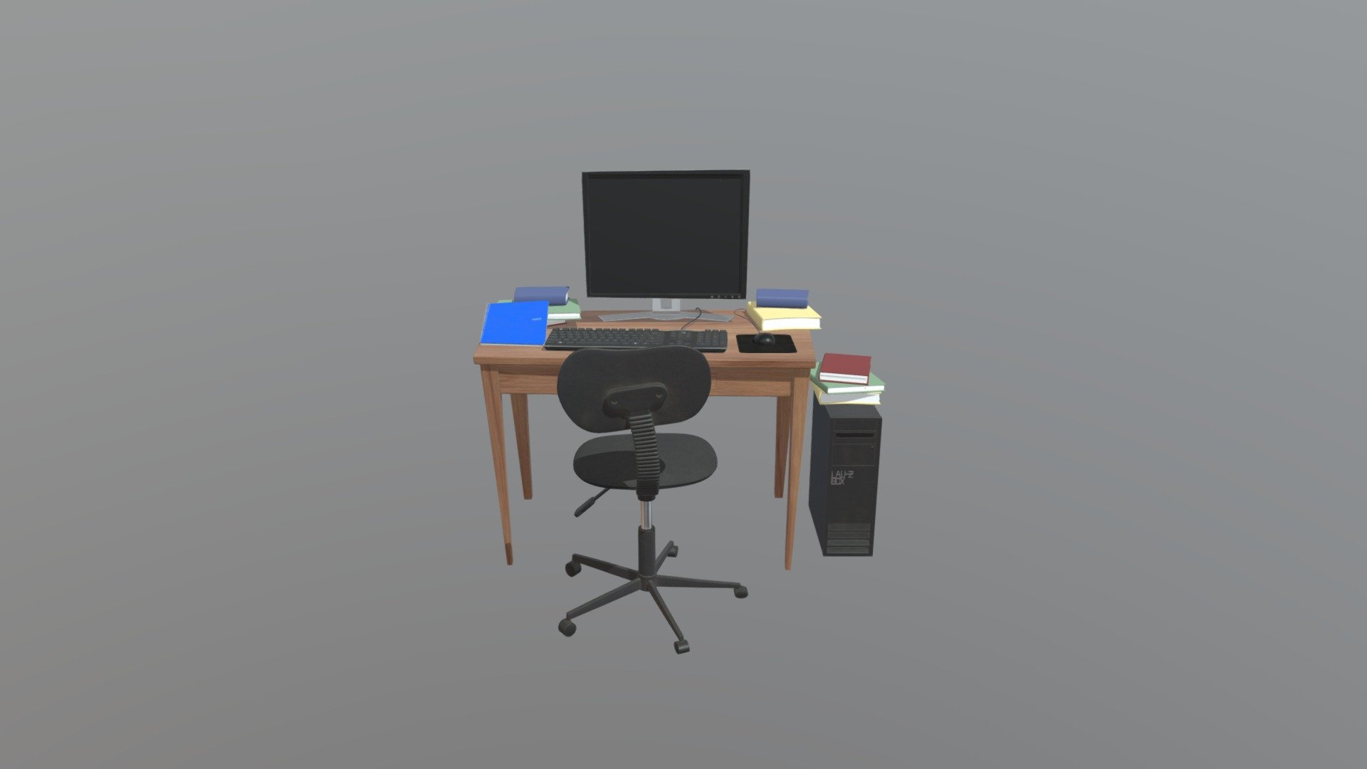 Desk and Chair - 3D model by lauj71712 [4290af3] - Sketchfab