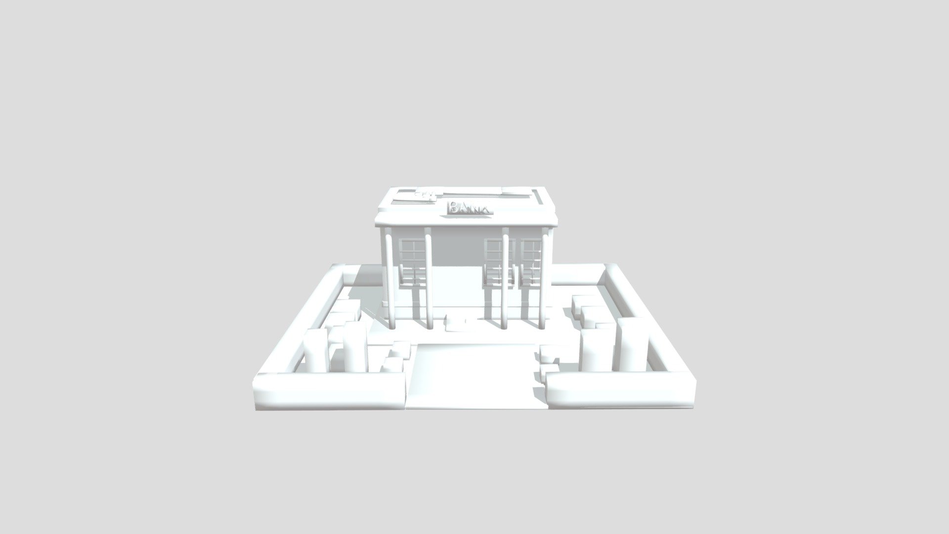Low poly Bank desing - 3D model by Mahdi721 [429398b] - Sketchfab