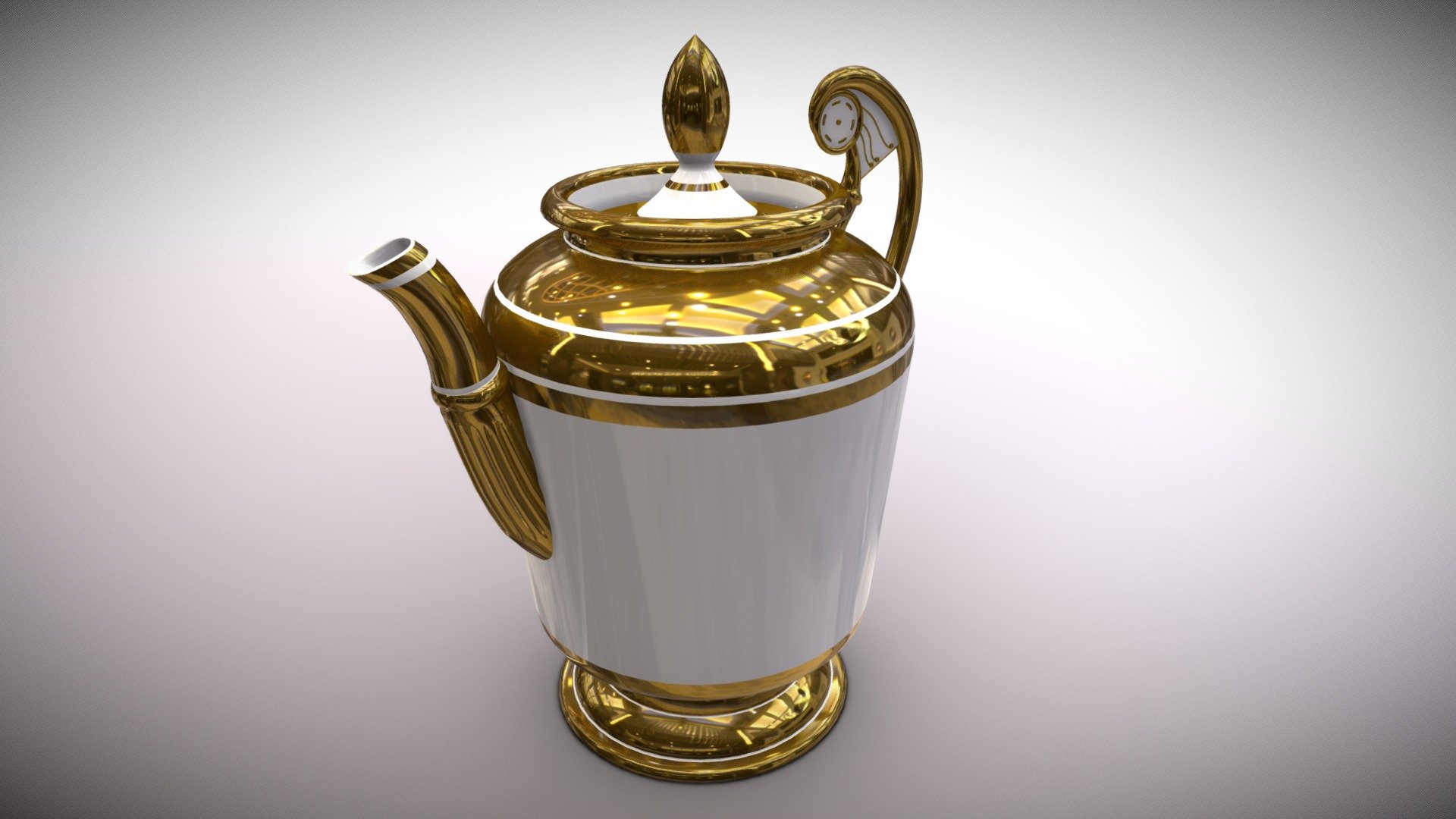Luxurious Tea Pot - 3D model by whywalk [42964cc] - Sketchfab