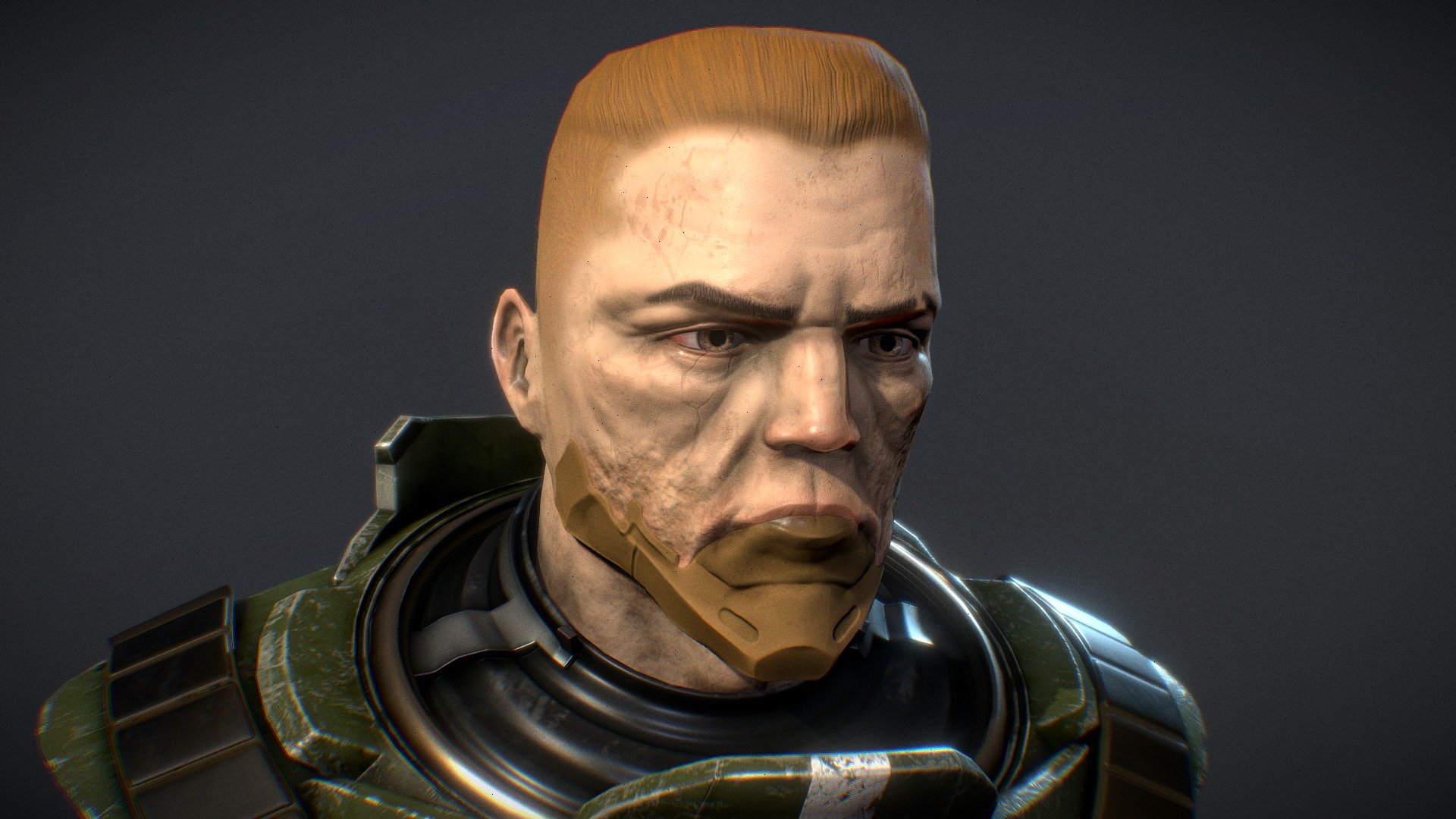 Sci-Fi Soldier - 3D model by AndriiChykrii [429cc8e] - Sketchfab