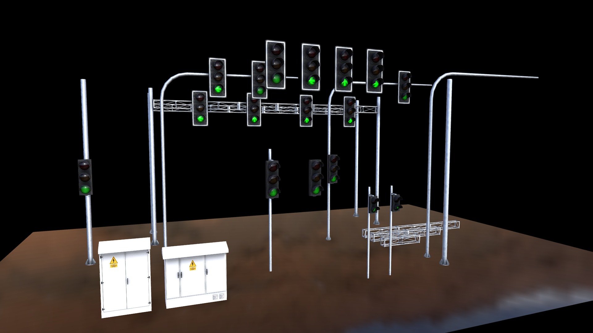 Traffic Lights asset - 3D model by SebastianSosnowski [429d015] - Sketchfab
