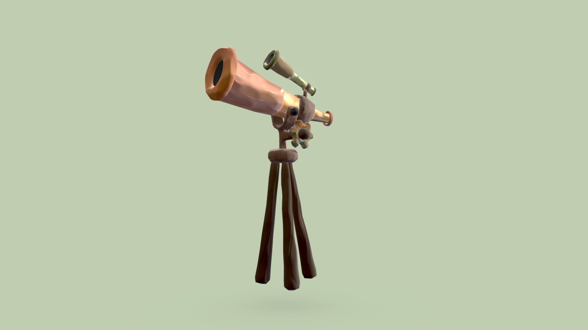 Stylized telescope prop - 3D model by PunkinJuice [429f028] - Sketchfab