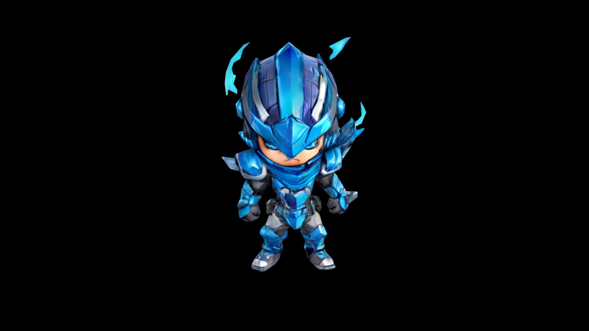 A Power Rangers-themed character with blue armor - Download Free 3D ...