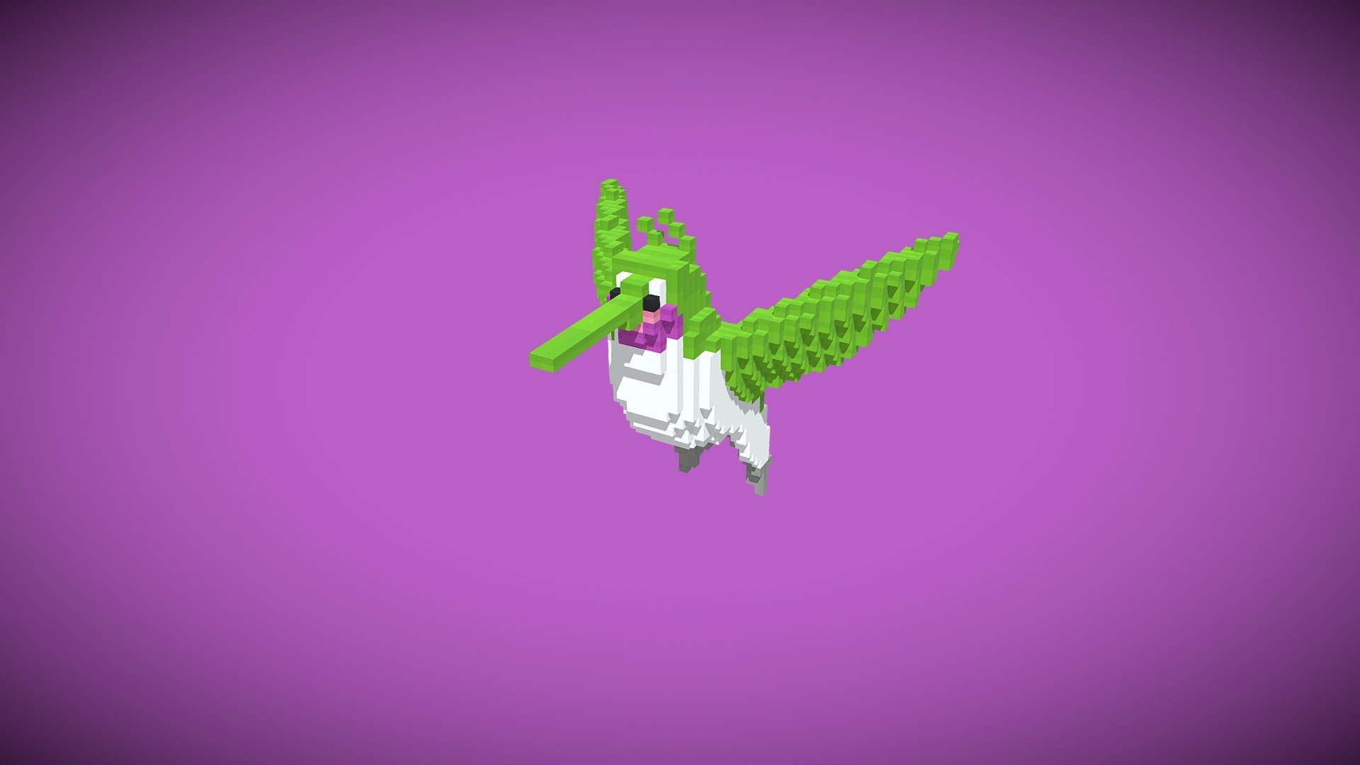 Flying Hummingbird Bird 3d Model for Minecraft - 3D model by Electro3d ...