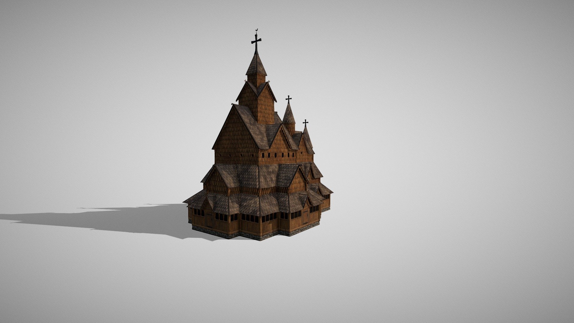 Nordic Stave Church - 3D model by Nate Garner (@ngarnerartist) [42a6447 ...