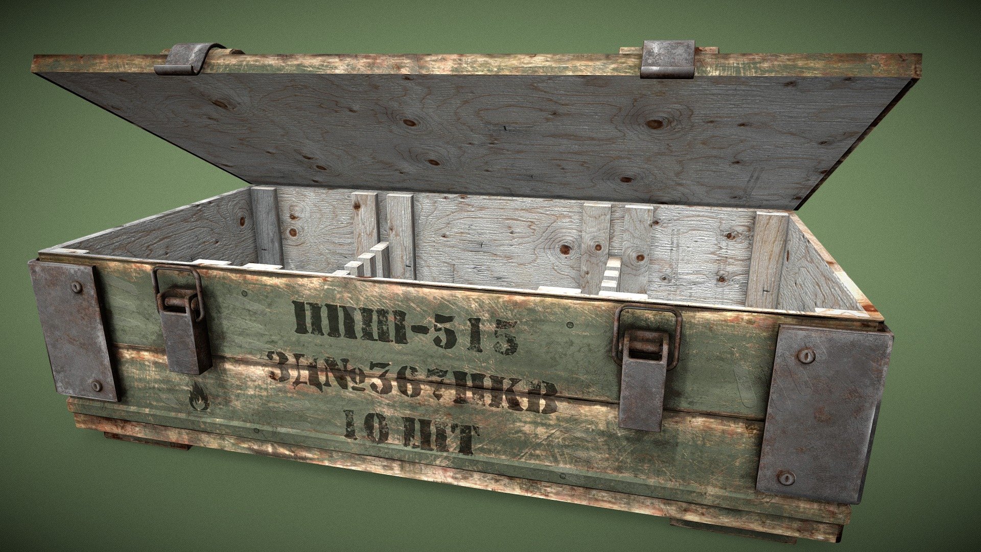 Soviet military crate - 3D model by klim_creator [42a6e57] - Sketchfab
