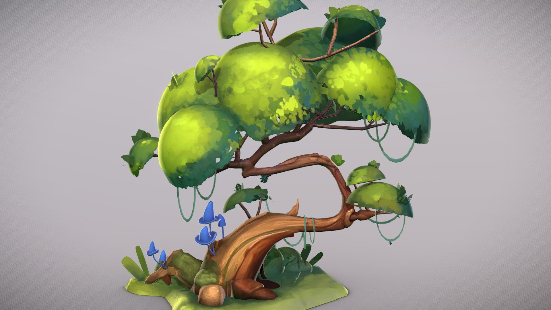 A Cute Tree - 3D model by AntijnvanderGun [42a8406] - Sketchfab