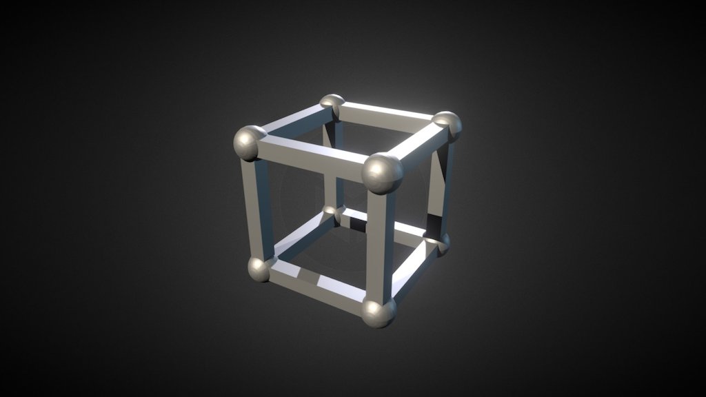 "Cube" with spheres - 3D model by Karganeth [42a9412] - Sketchfab