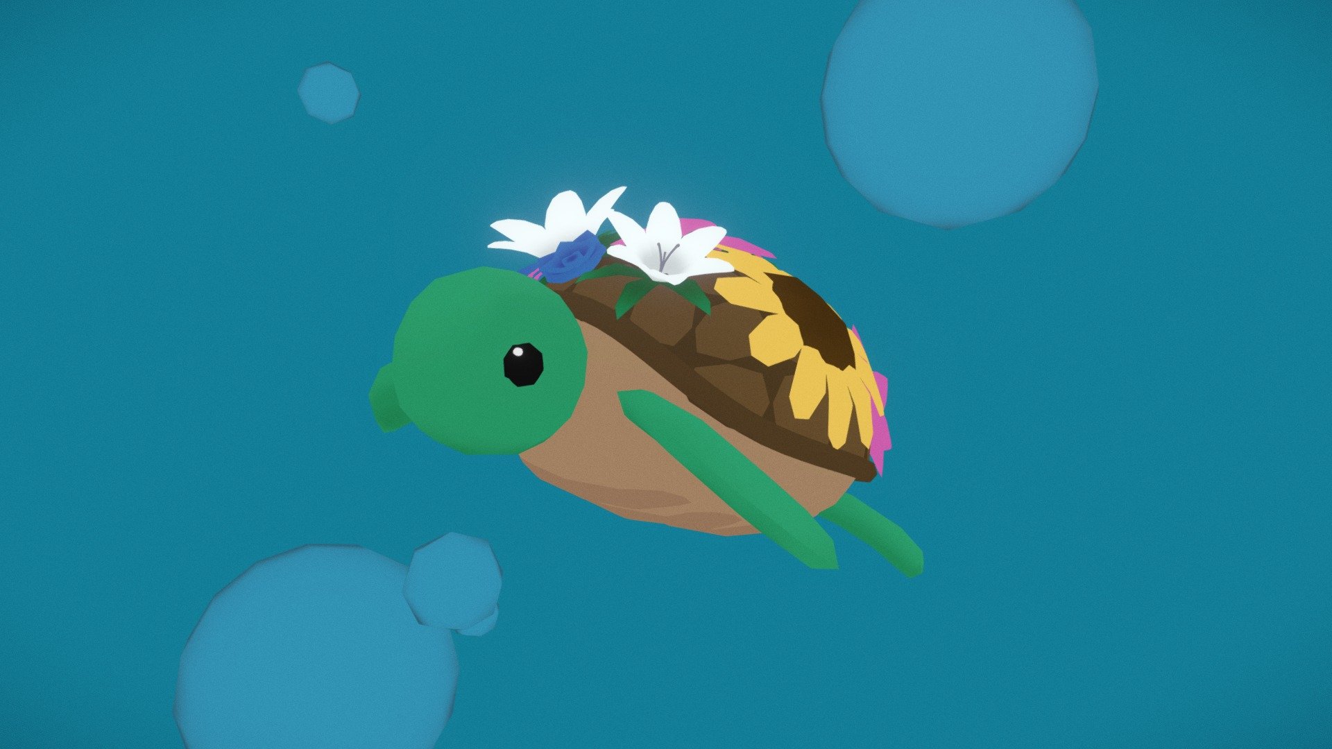 Flower Turtle - 3D model by Ross009 [42a9803] - Sketchfab