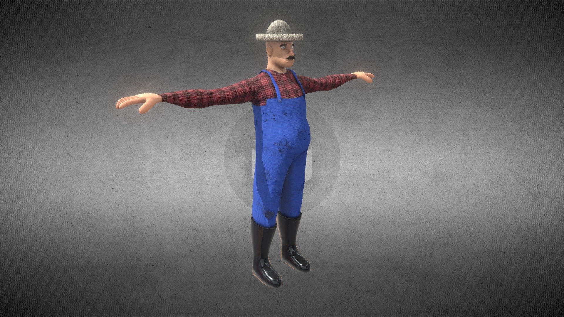 Farmer - Download Free 3D model by kyebaker [42abfae] - Sketchfab