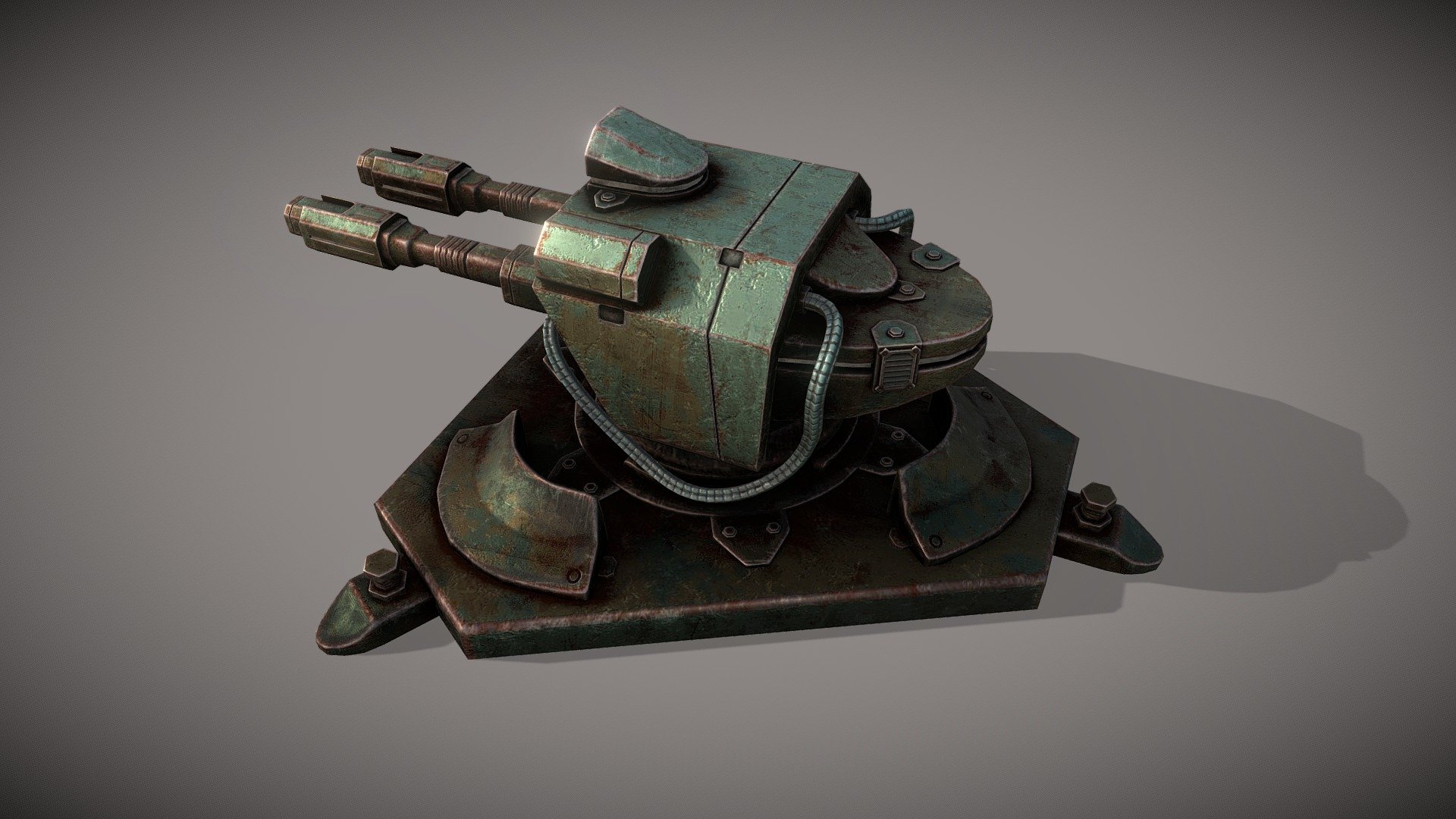 Turret model (game ready) - 3D model by darksamudra [42bb004] - Sketchfab