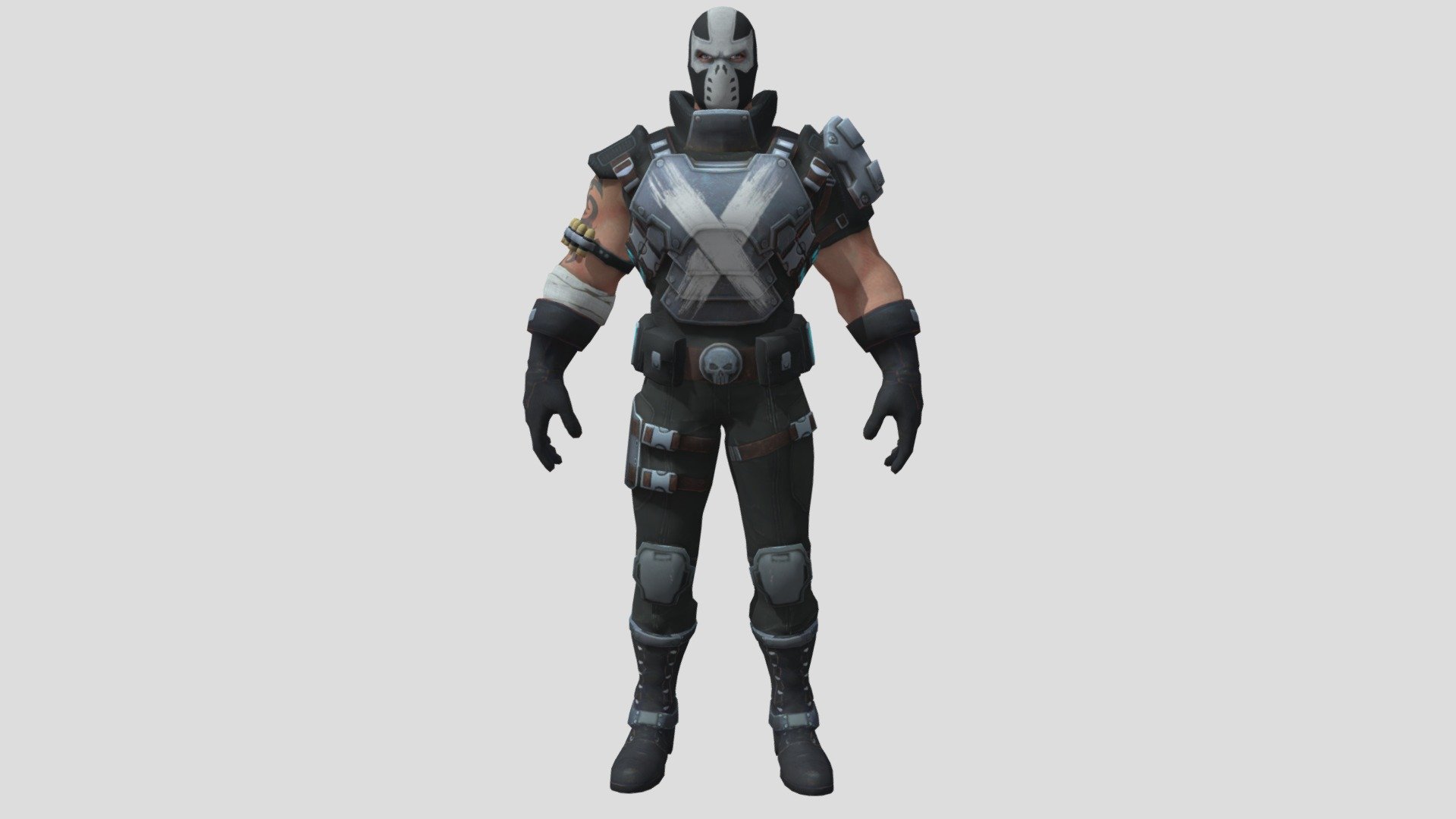 Crossbones(Textured)(Rigged) - Download Free 3D model by 3D MODELS ...